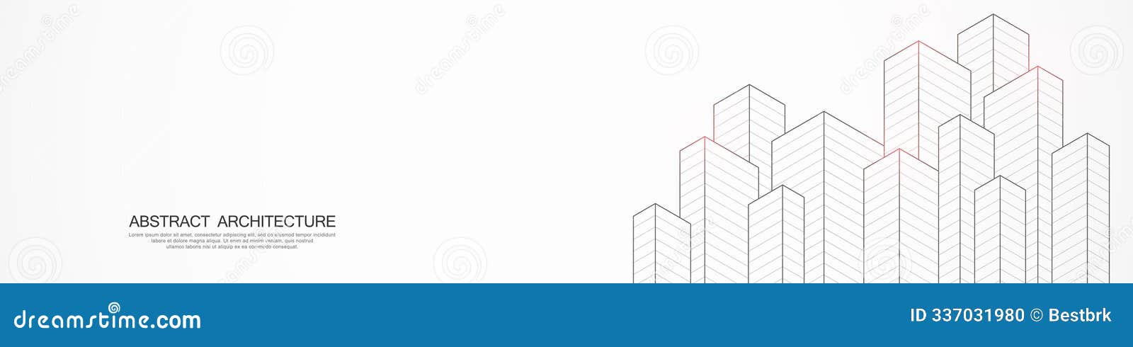 Panoramic View of Architectural Drawing with Building Construction for ...