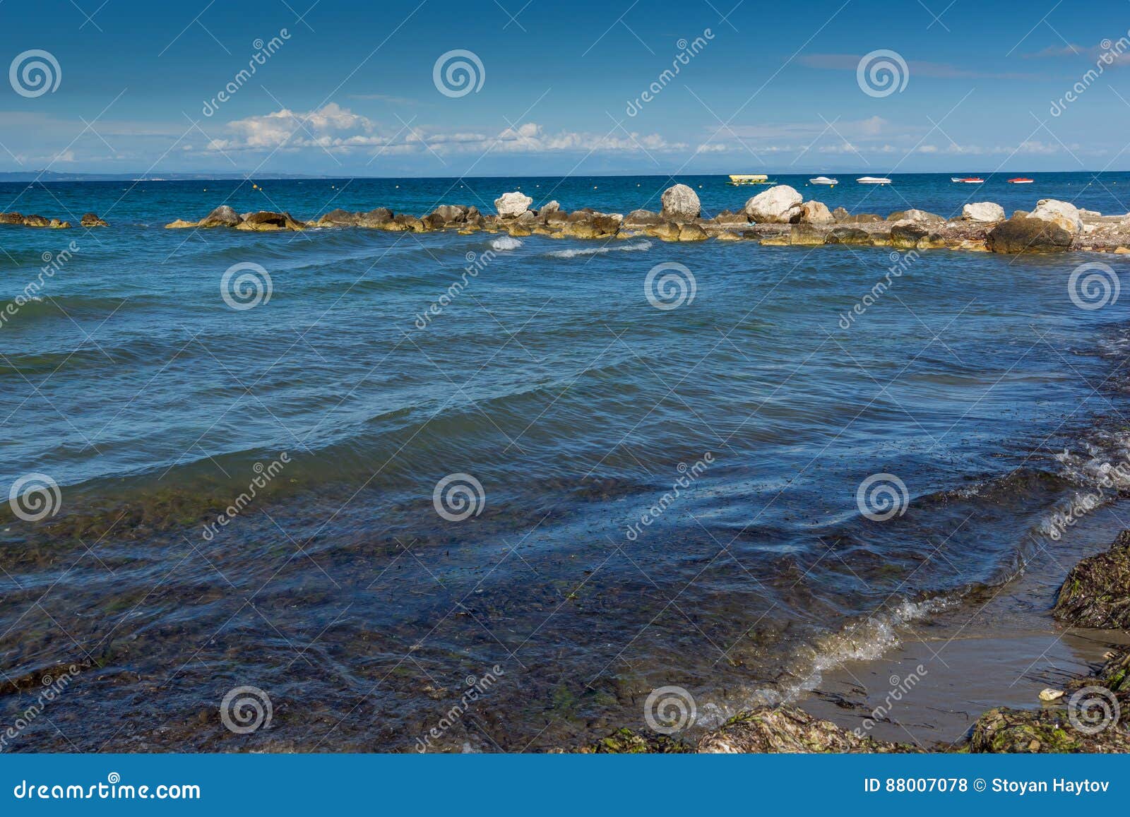 Panoramic View of Argassi Beach at Zakynthos Island Stock Photo - Image ...