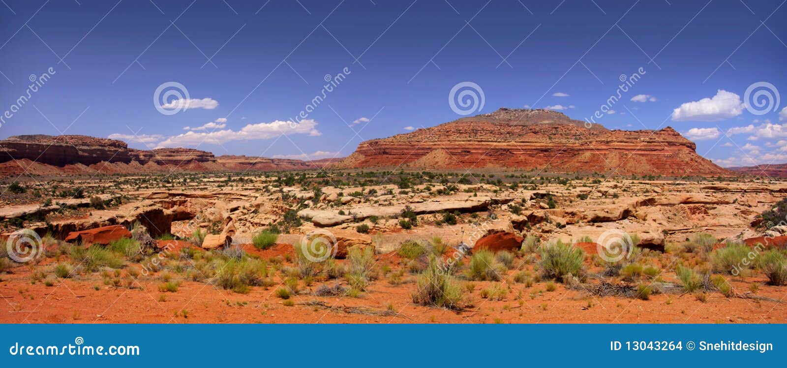 Panoramic View of Arizona Desert Stock Photo - Image of prominent ...