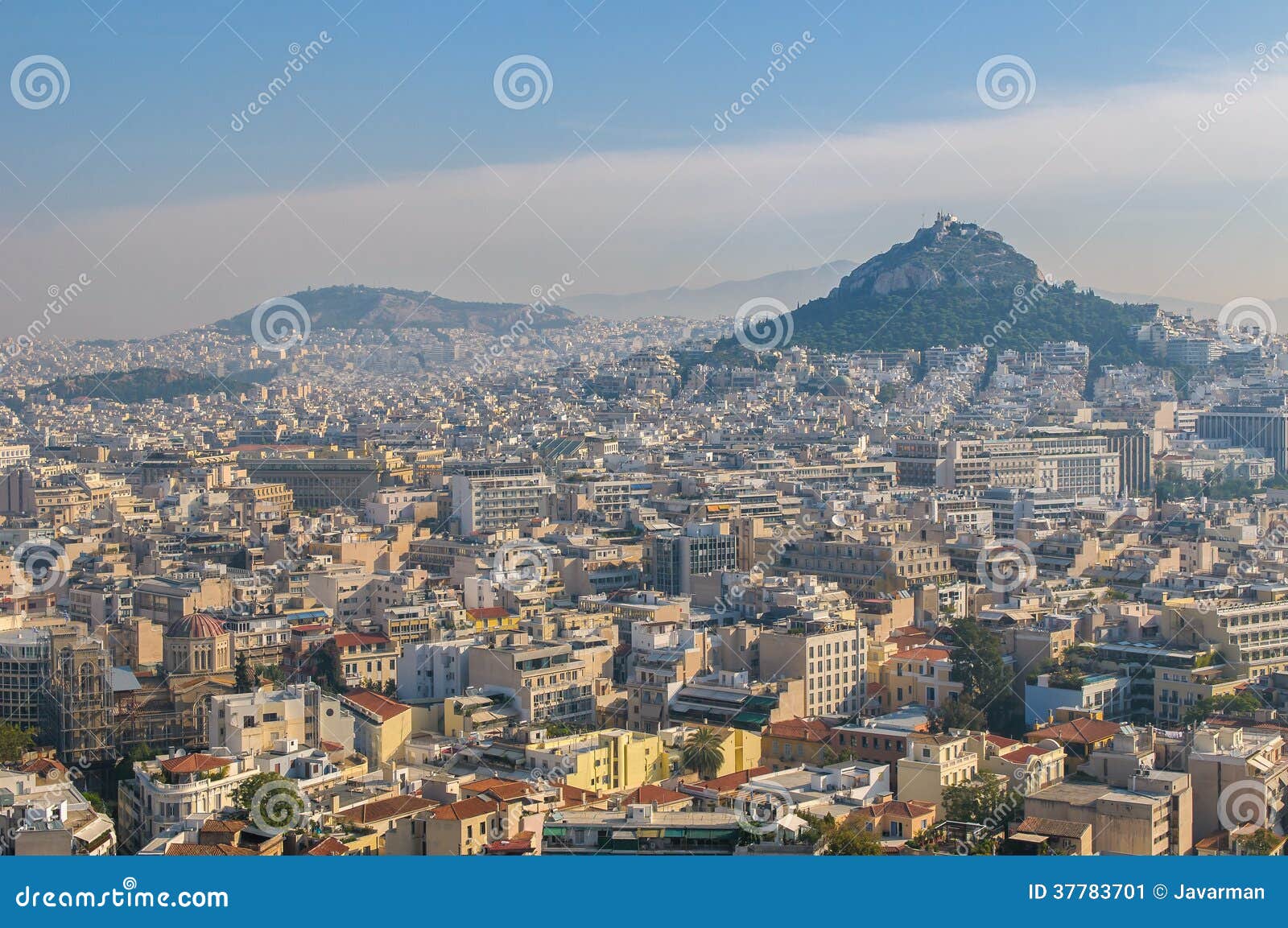 Panoramic View of Athens, Greece Stock Image - Image of culture, temple ...