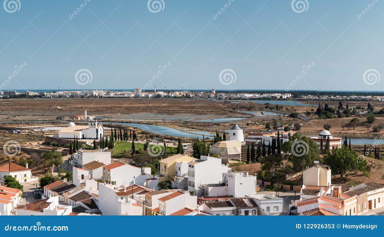 Panoramic view of Ayamonte stock image. Image of spanish - 122926353