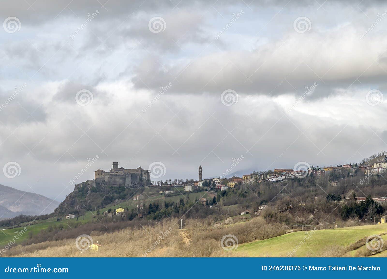 Panoramic View of the Bardi Castle Which Dominates the Town of the Same ...