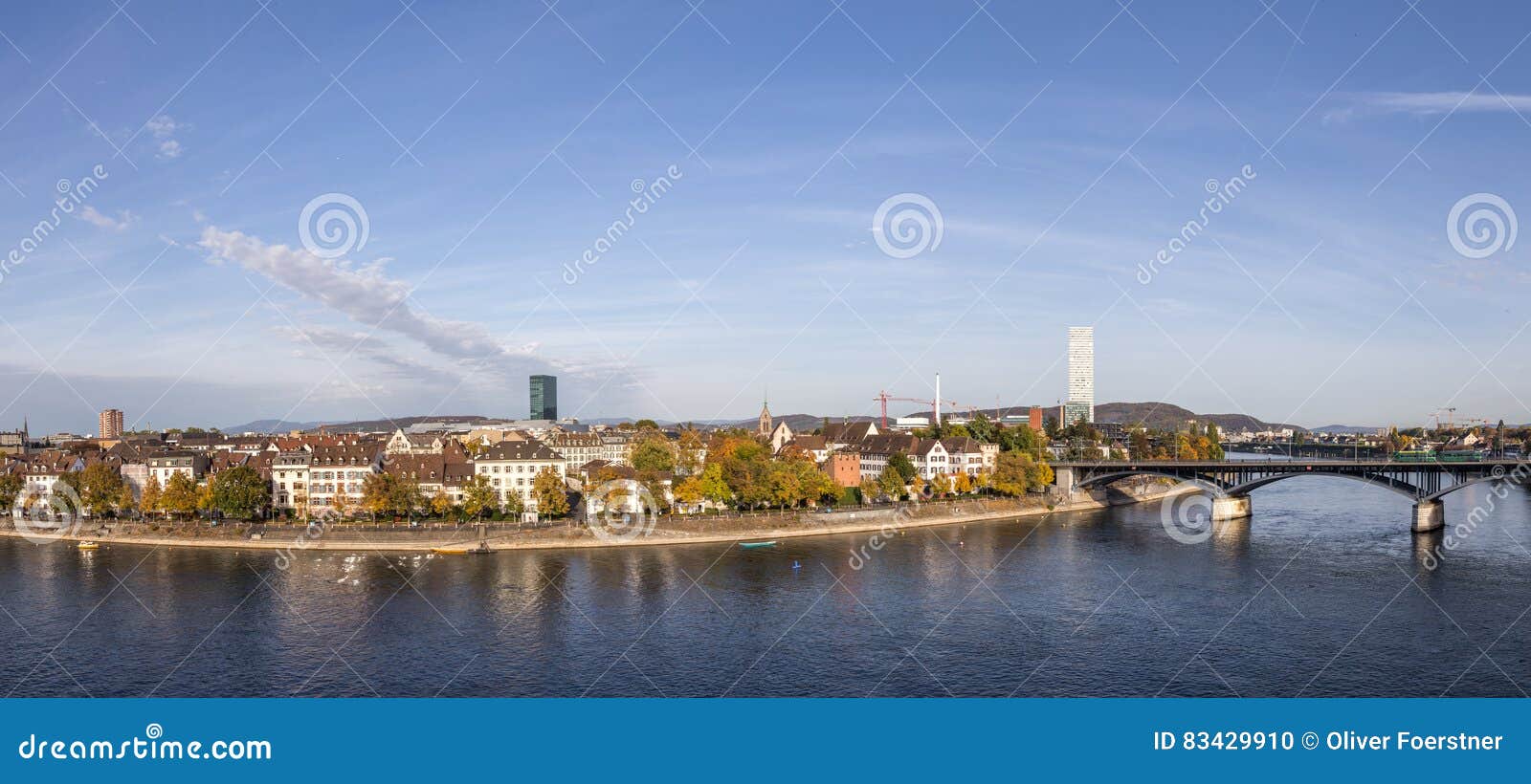 Panoramic View of Basel, Switzerland Stock Photo - Image of river ...