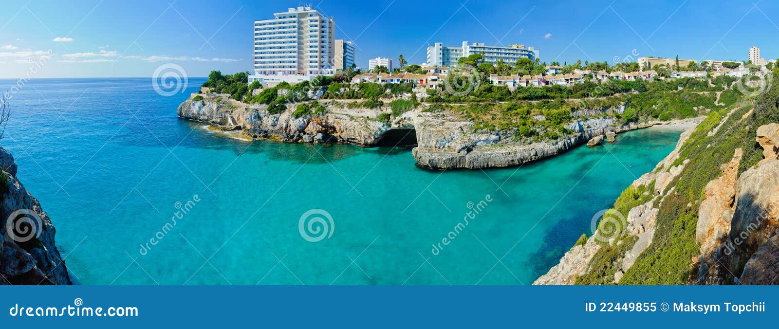 Panoramic View of Bay Majorca Stock Image - Image of beach, coast: 22449855