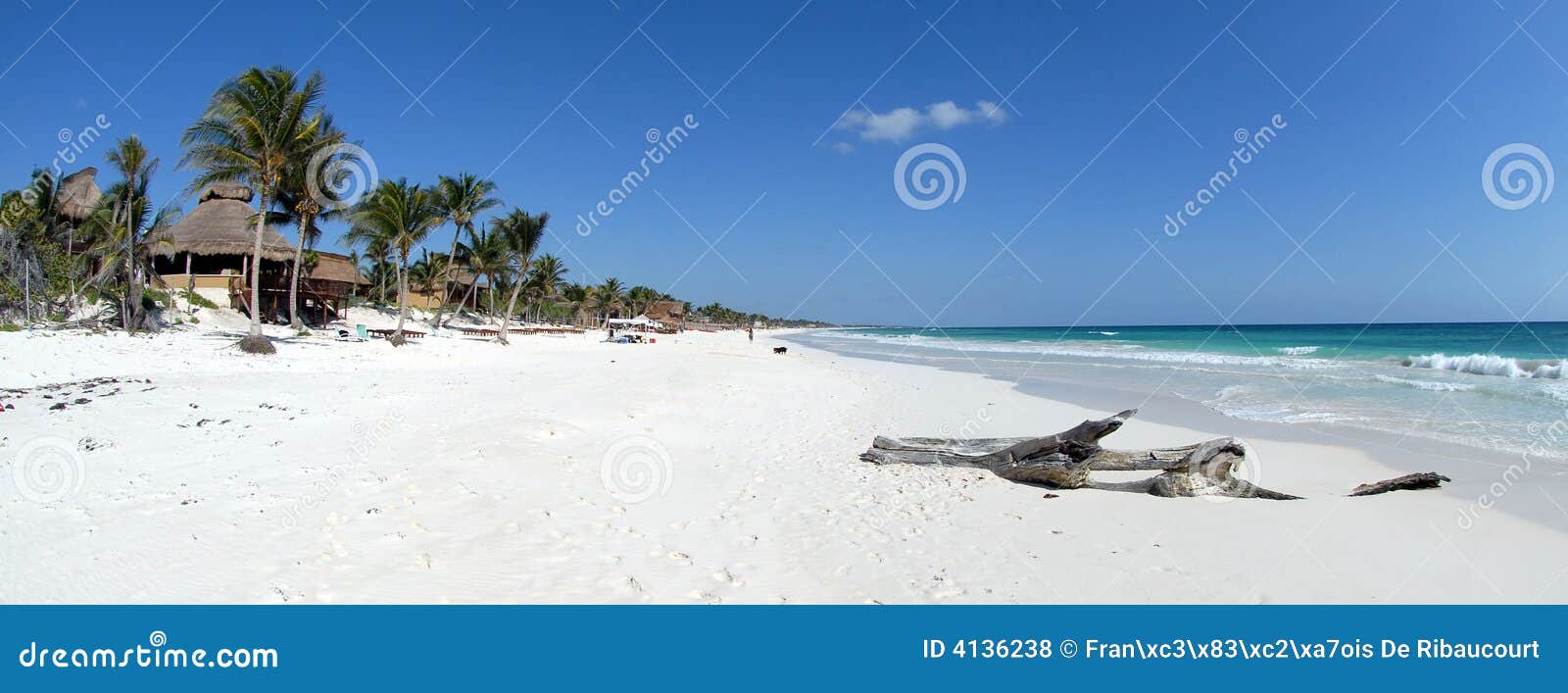 Panoramic view of beach stock photo. Image of cabana, sandy - 4136238