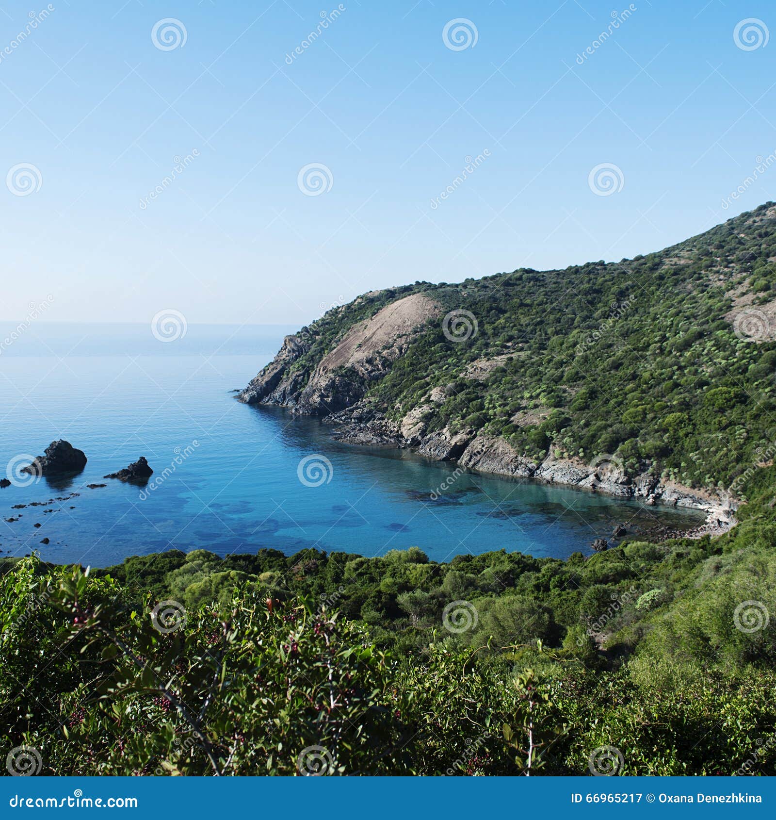 Panoramic View of Beach Managu, Sardinia Stock Image - Image of italy ...
