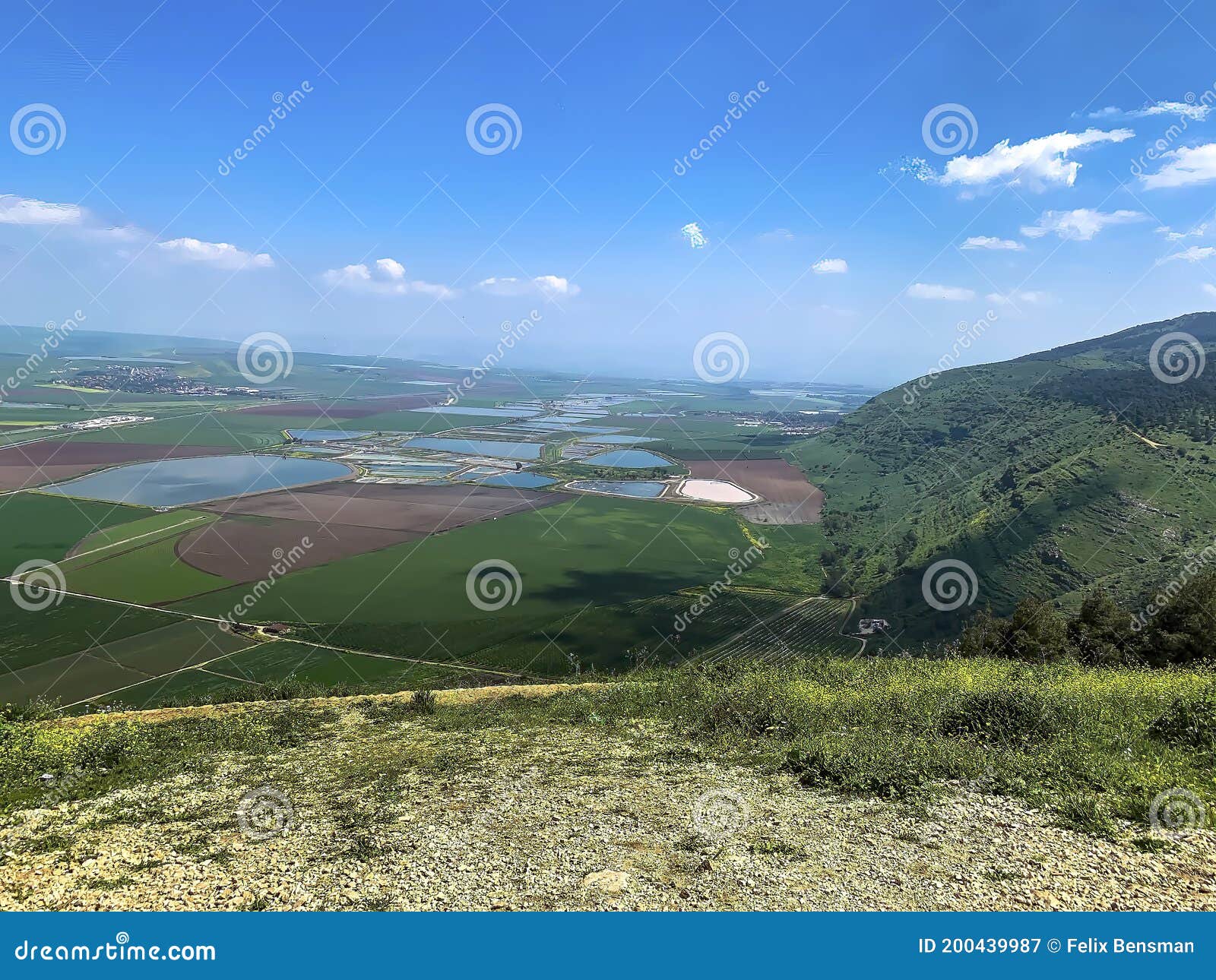 Panoramic View on Beit Shean Valley from Mount Gilboa Israel Stock ...