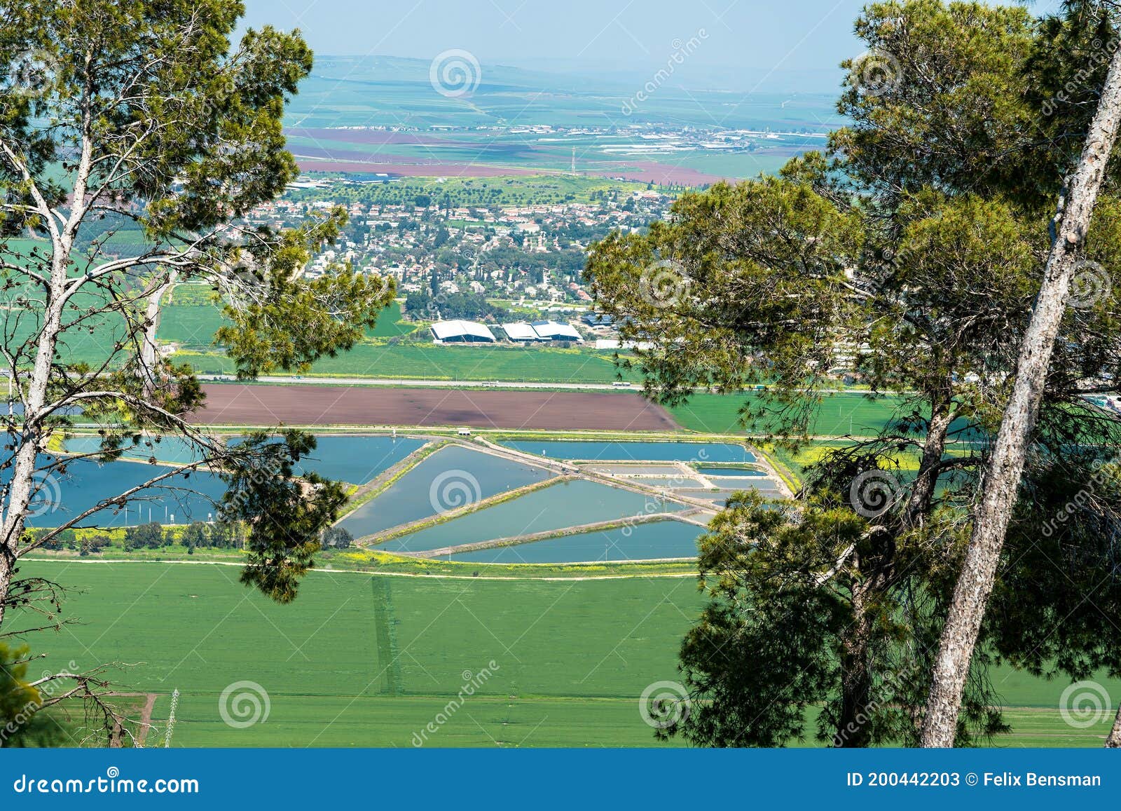 Panoramic View on Beit Shean Valley from Mount Gilboa Israel Stock ...