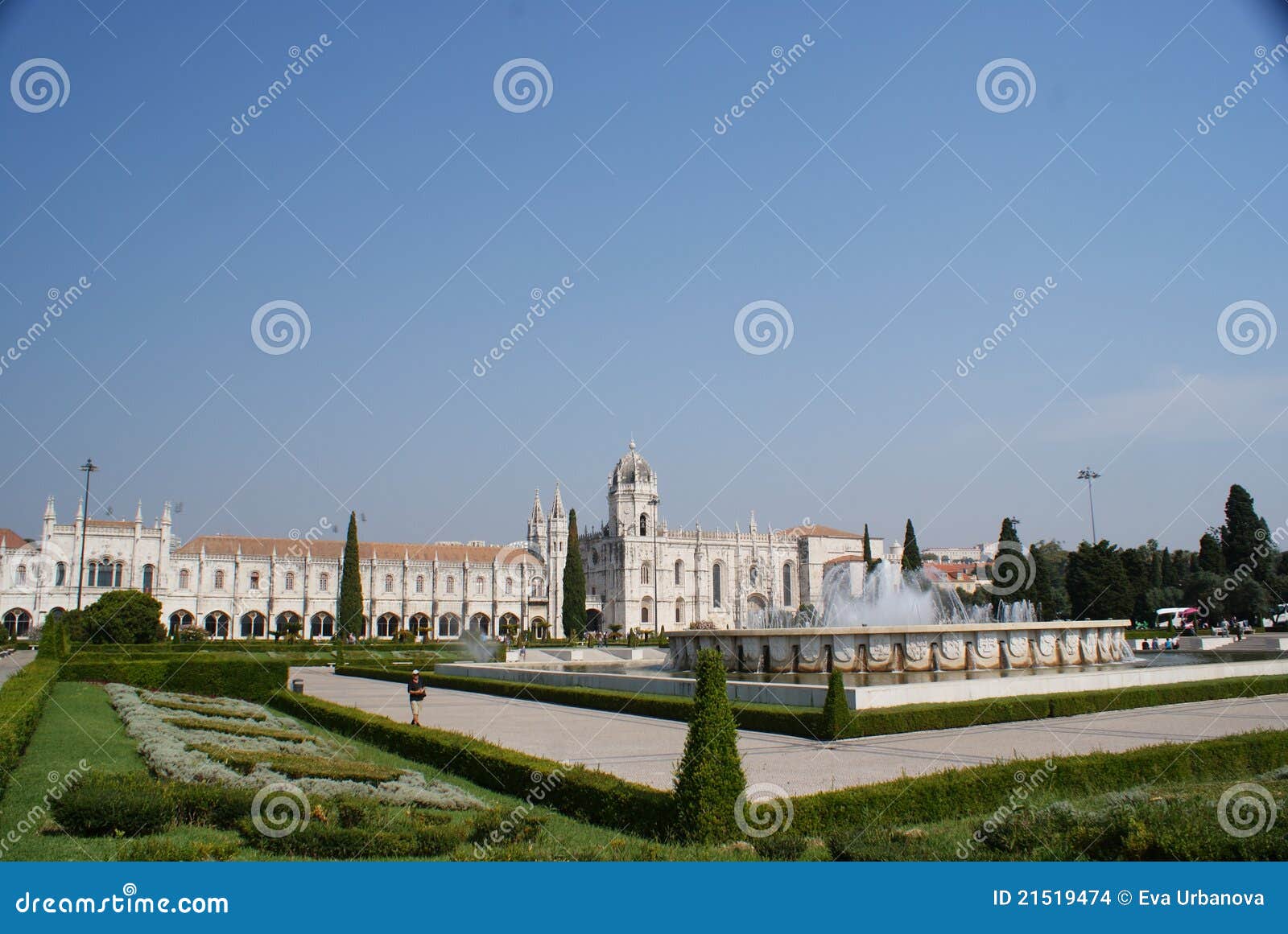 Panoramic View of Belem Monastery Stock Photo - Image of grass, view ...