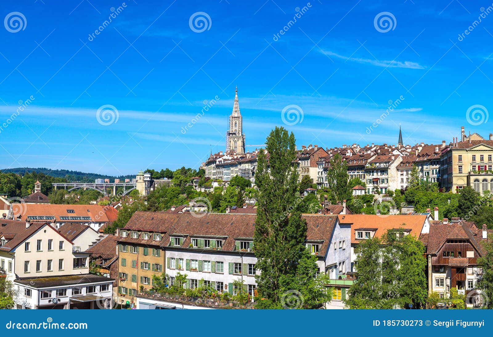 Panoramic view of Bern stock image. Image of tourism - 185730273