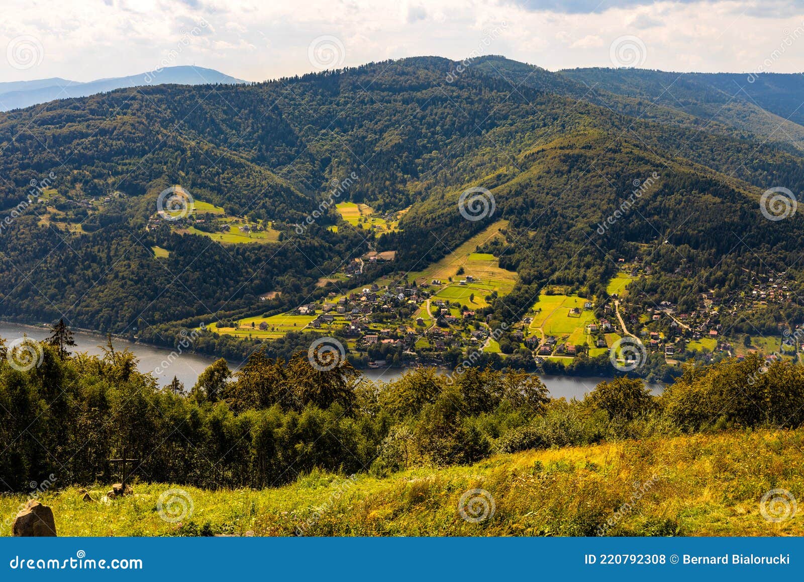 Panoramic View of Beskidy Mountains Surrounding Over Miedzybrodzkie ... Panoramic View of Beskidy Mountains Surrounding Over Miedzybrodzkie ...