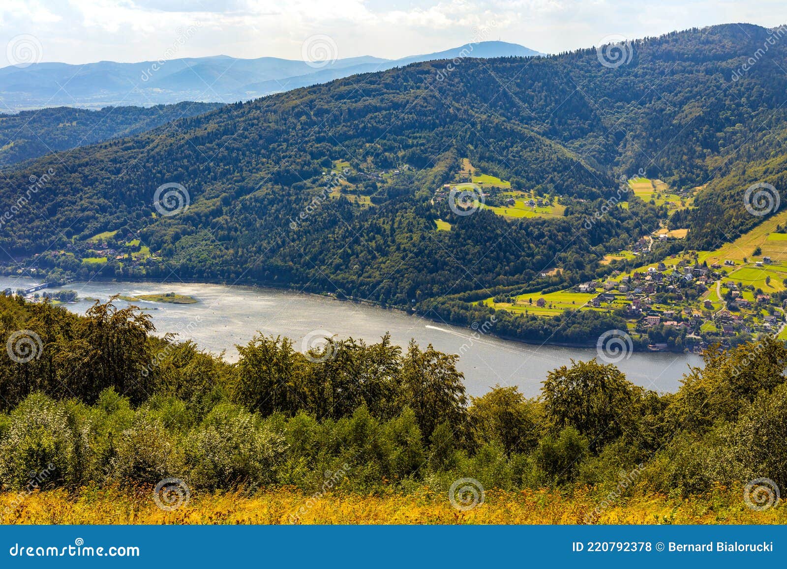 Panoramic View of Beskidy Mountains Surrounding Over Miedzybrodzkie ... Panoramic View of Beskidy Mountains Surrounding Over Miedzybrodzkie ...