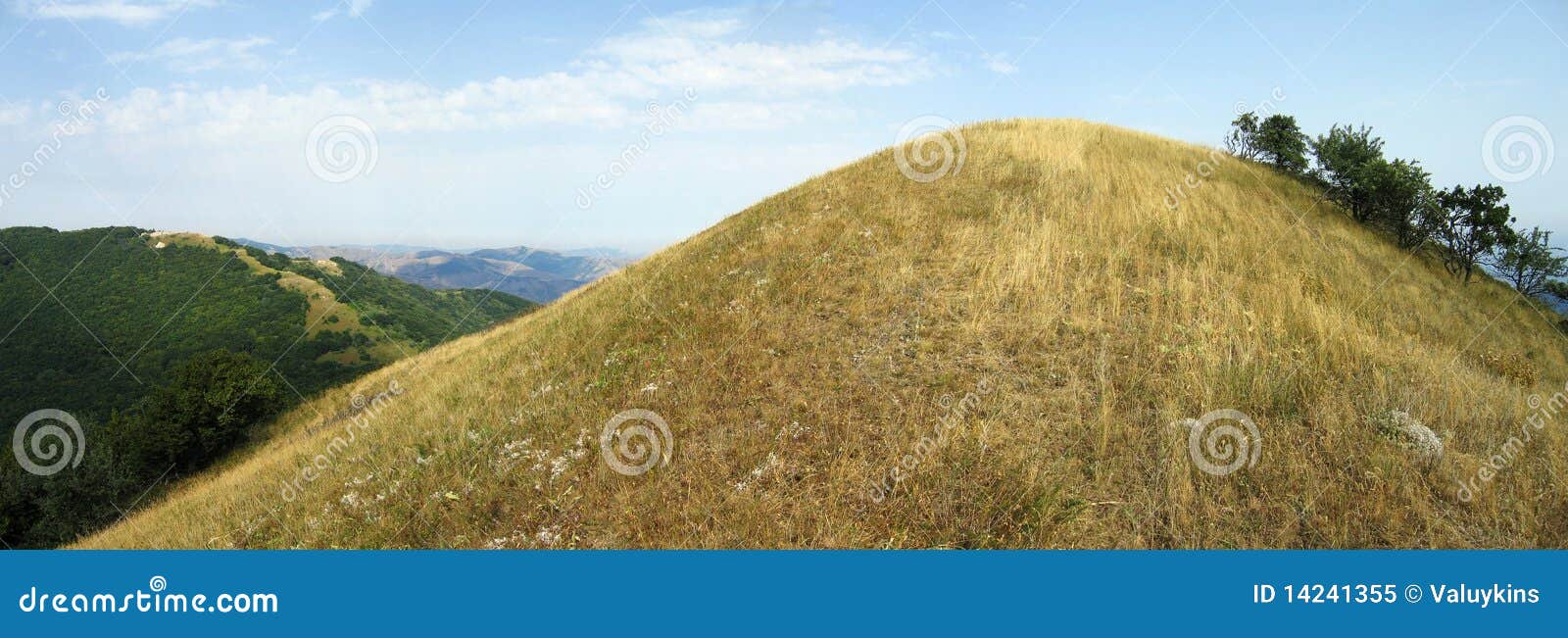 Panoramic view of big hill stock image. Image of outdoors - 14241355