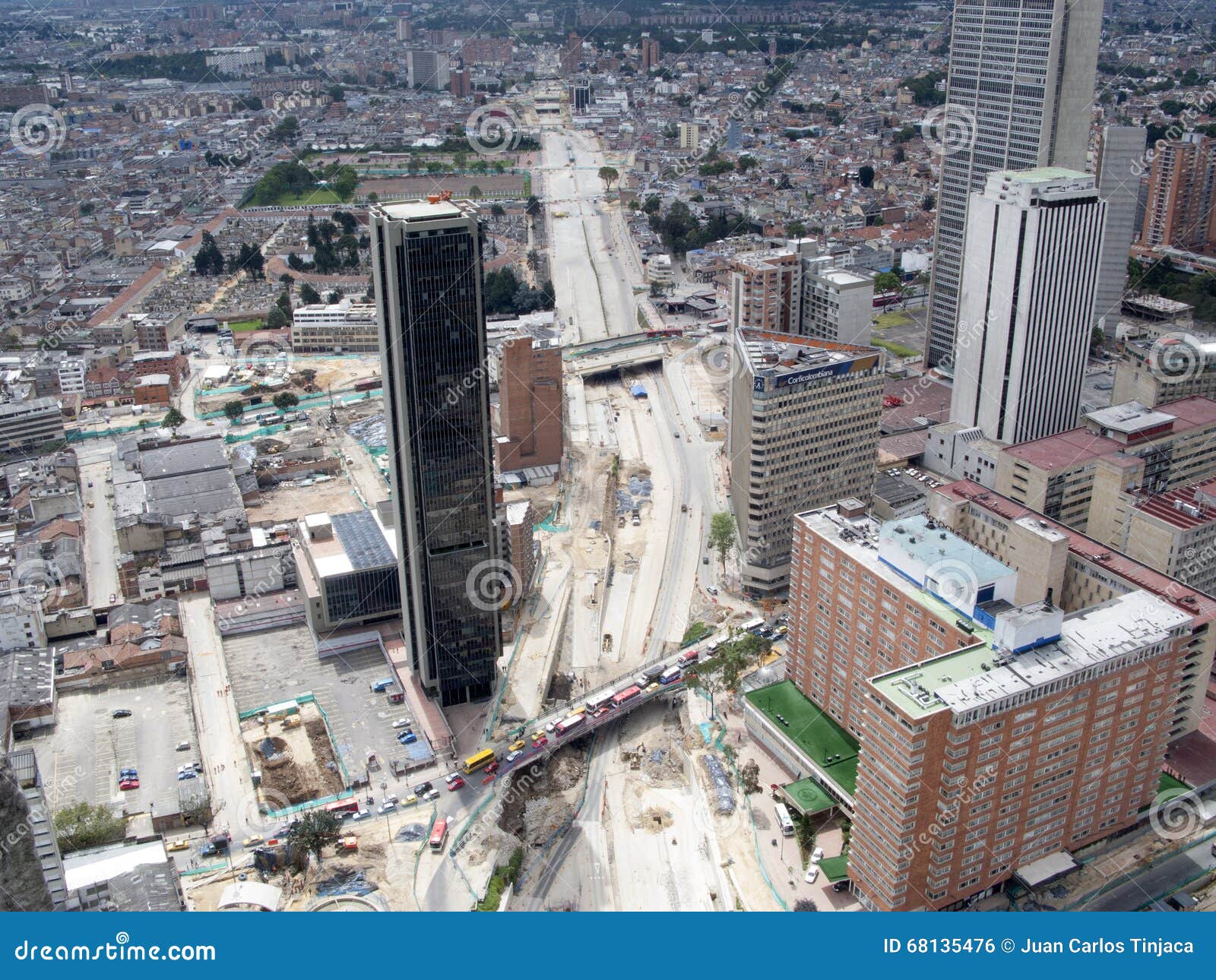 Panoramic view of Bogota editorial photo. Image of american - 68135476