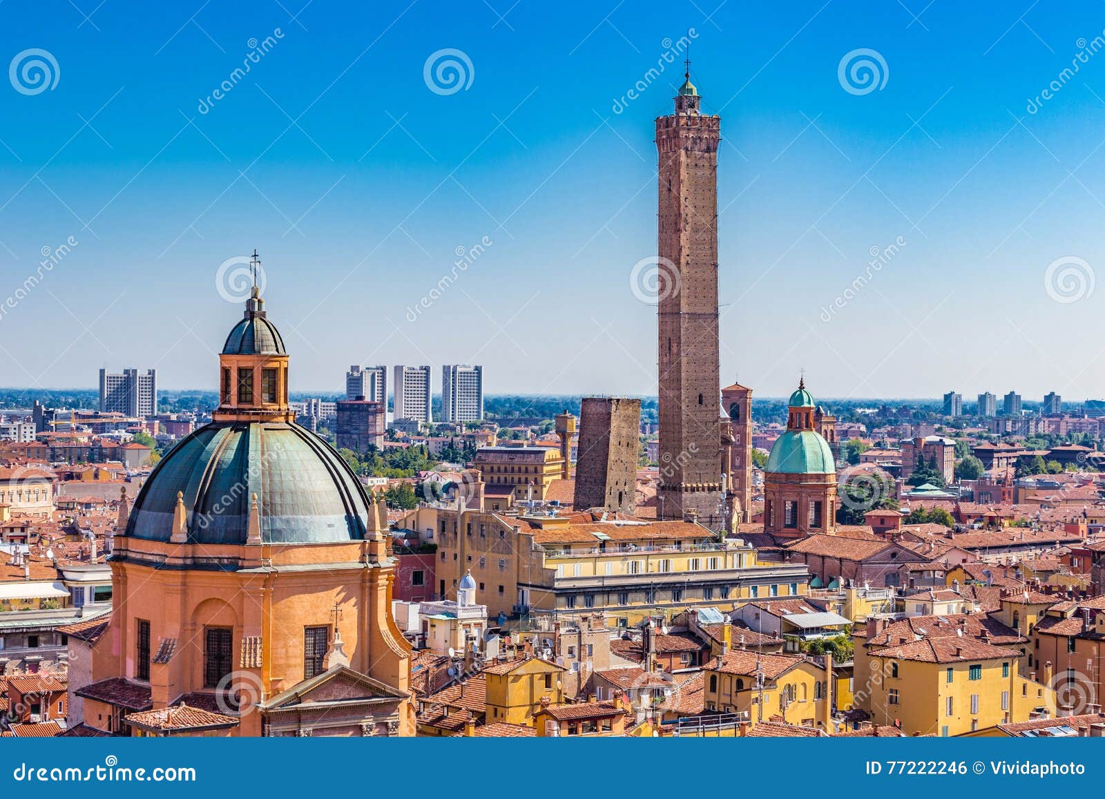 Panoramic view of Bologna stock photo. Image of sight - 77222246