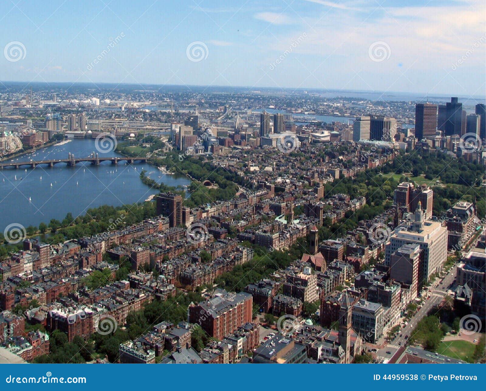 Panoramic View of Boston USA Stock Photo - Image of prudential, view ...