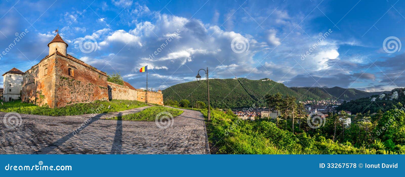 Panoramic View of Brasov (Transylvania, Romania) Stock Photo - Image of ...