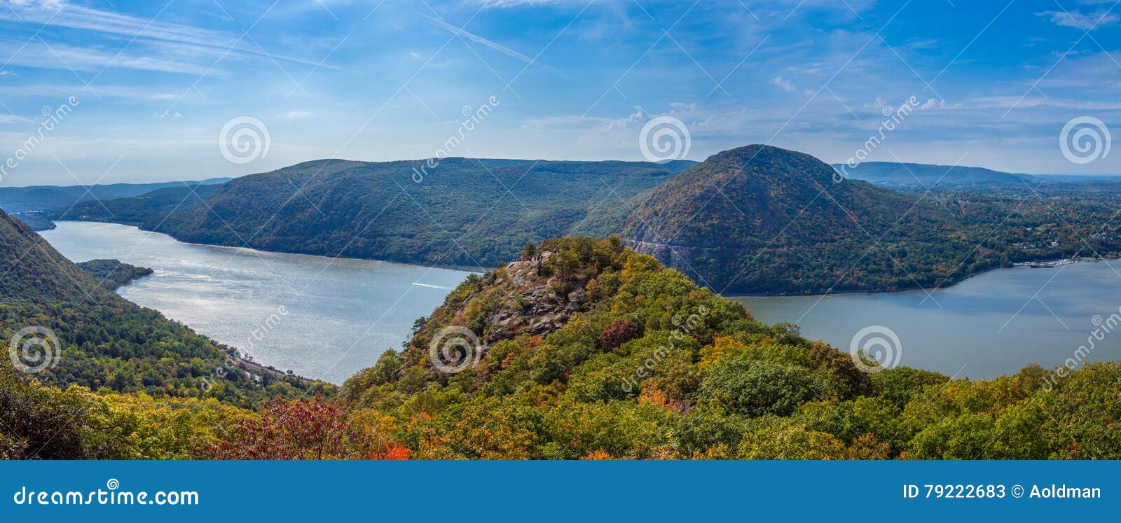 Panoramic View from Breakneck Ridge Stock Image - Image of range ...