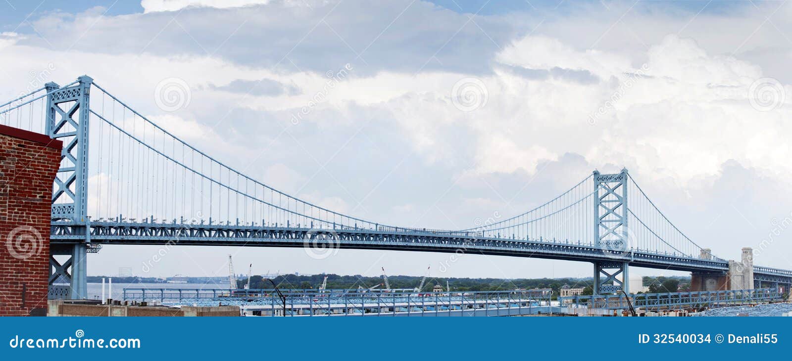 Panoramic view of bridge. stock photo. Image of bridge - 32540034