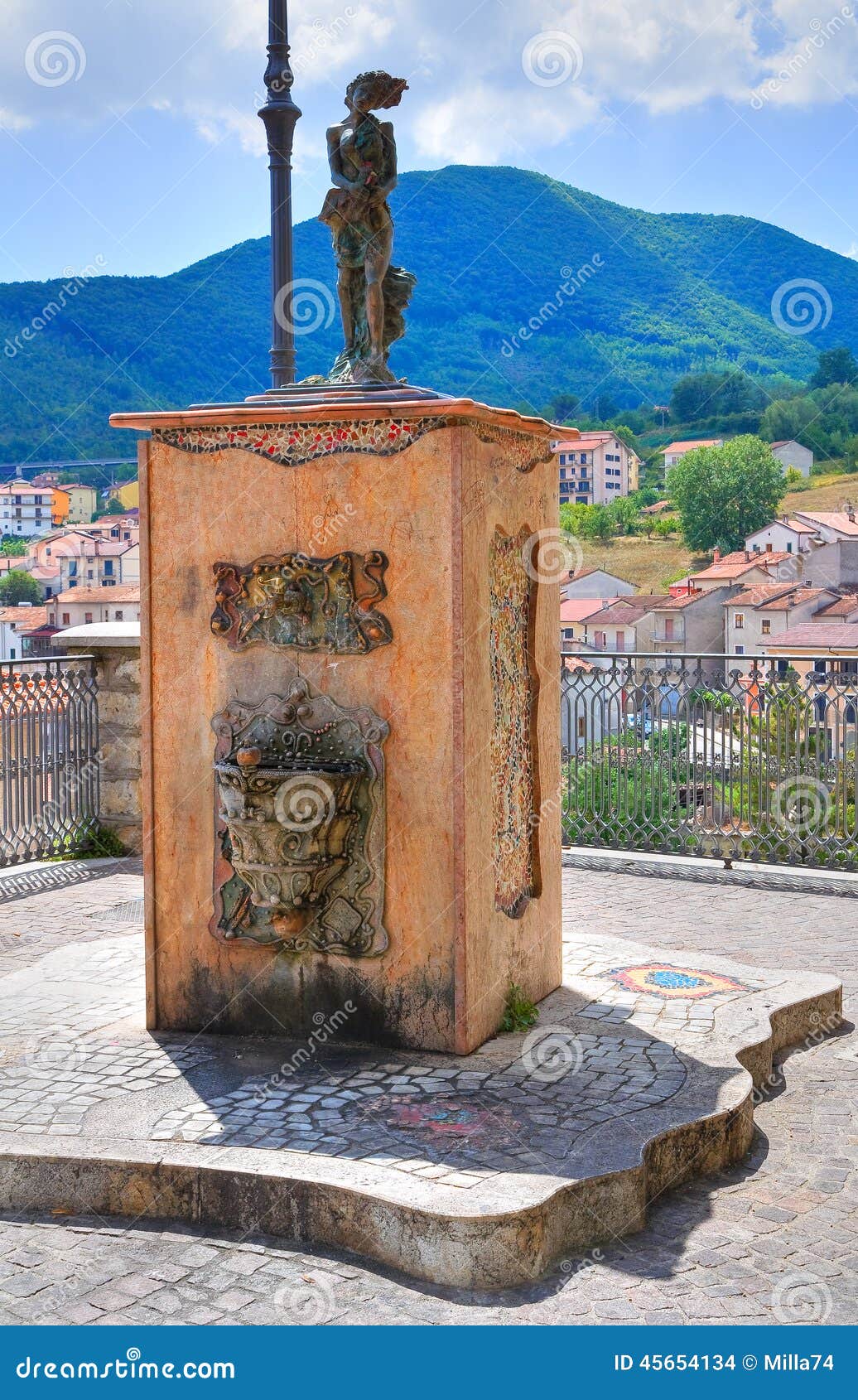 Panoramic View of Brienza. Basilicata. Italy. Stock Photo - Image of ...