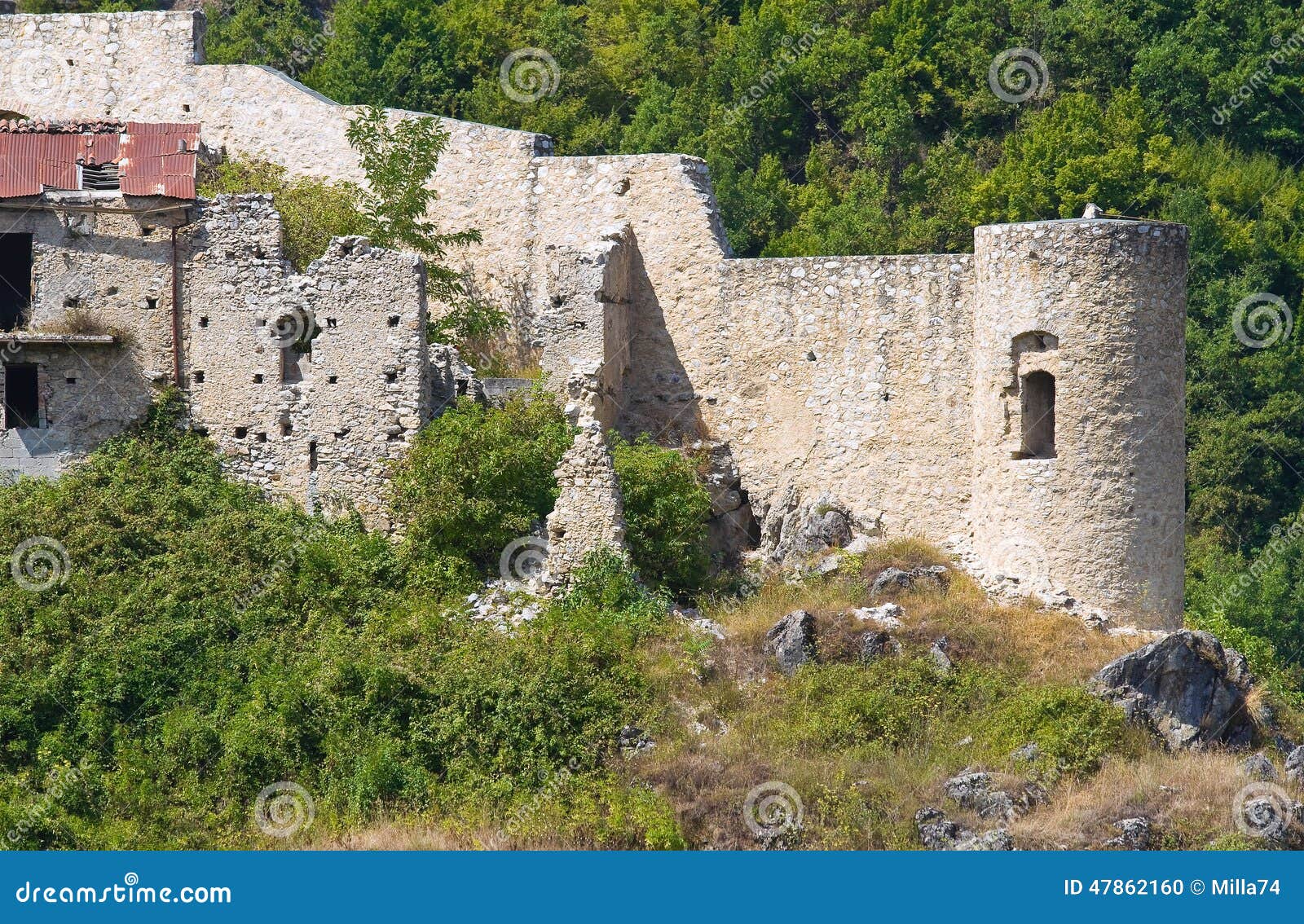 Panoramic View of Brienza. Basilicata. Italy. Stock Photo - Image of ...