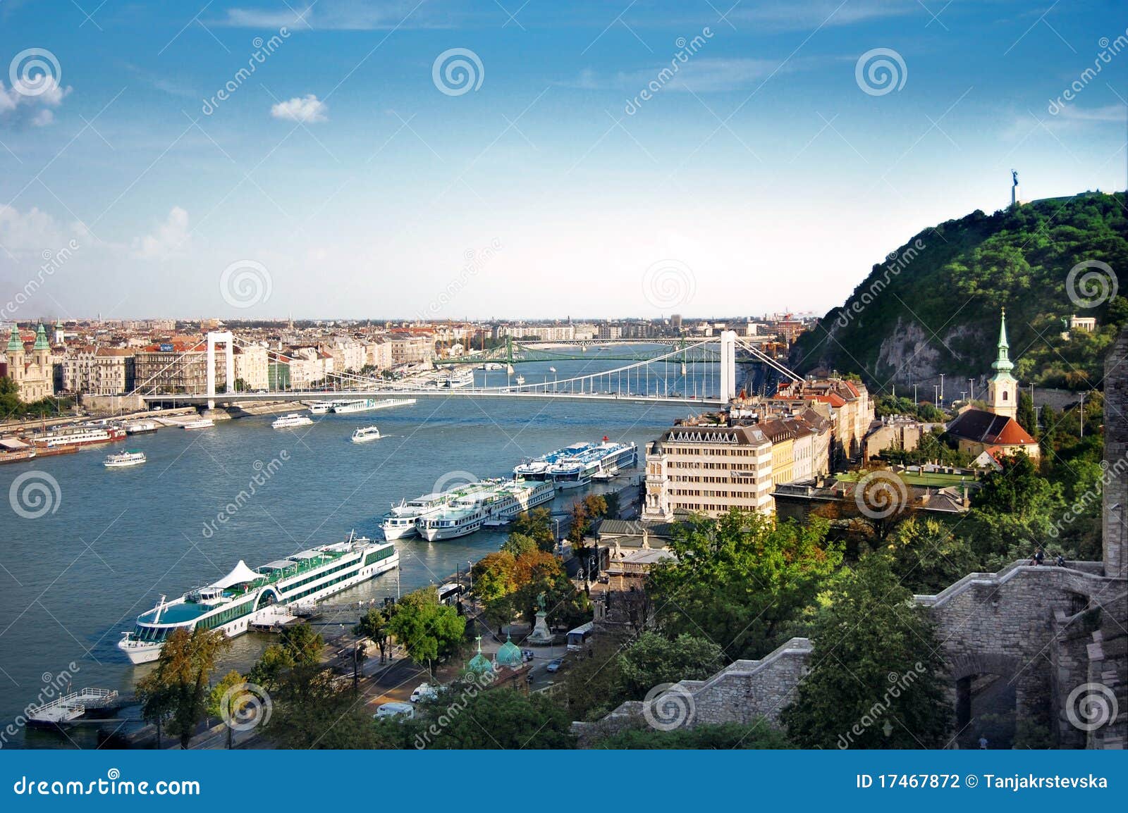 Panoramic view of Budapest stock photo. Image of east - 17467872