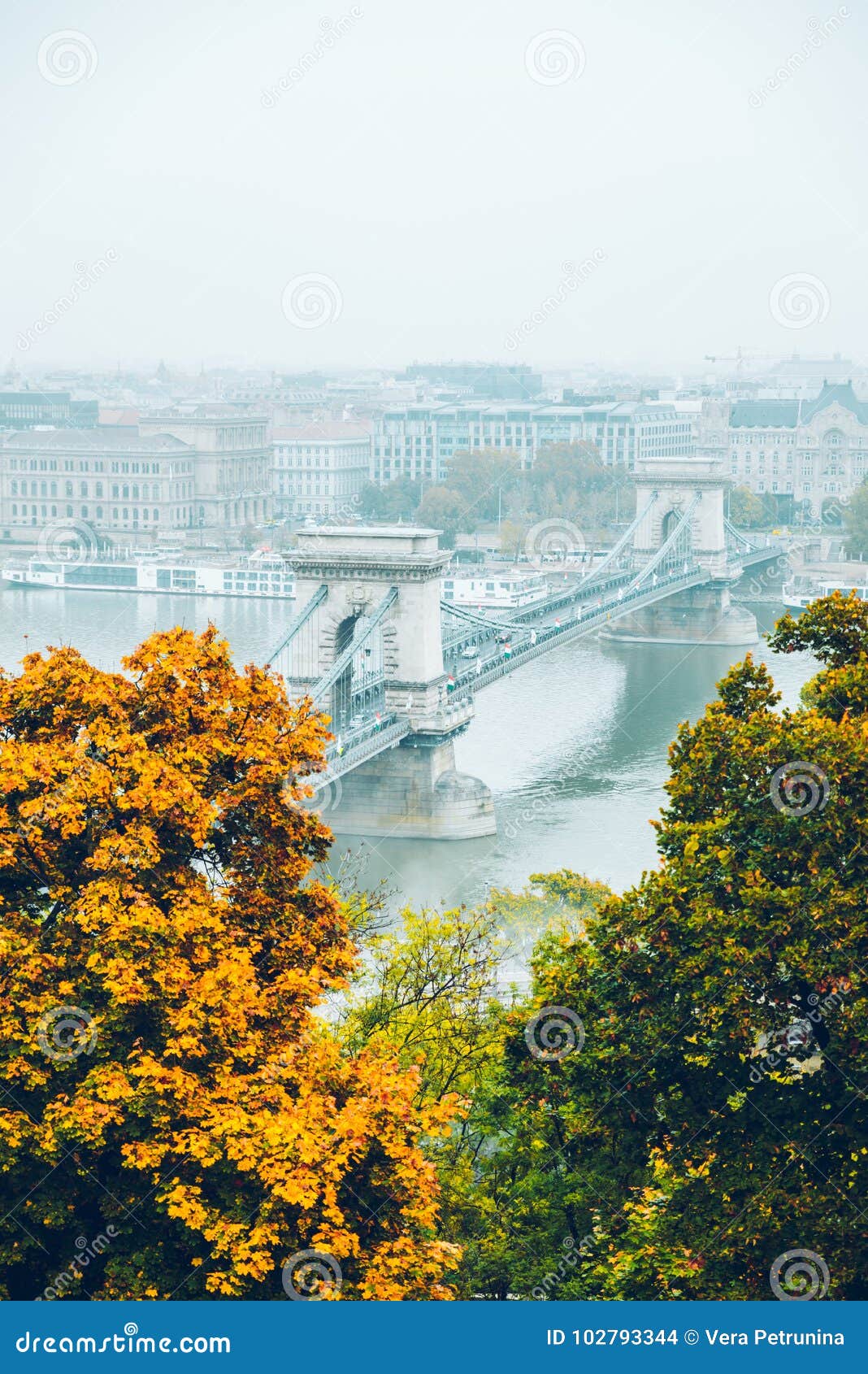 Panoramic View of Budapest in Autumn Stock Photo - Image of evening ...