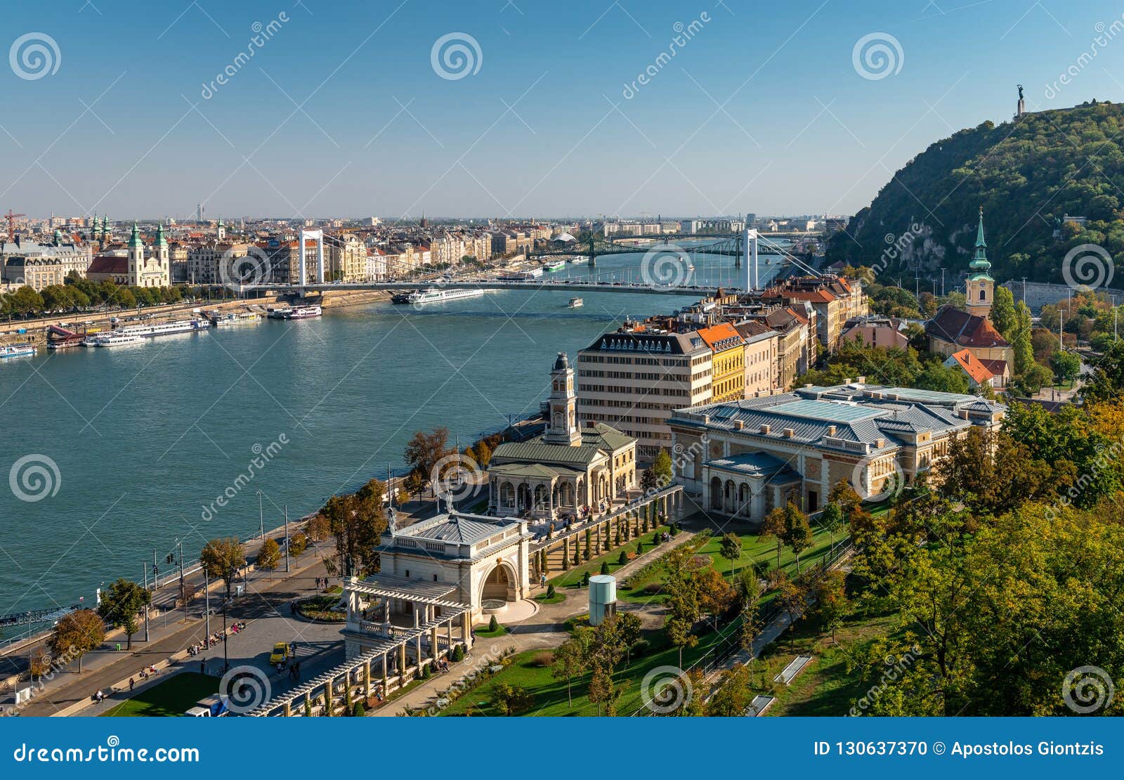 Panoramic View of Budapest. Stock Photo - Image of arch, gellert: 130637370