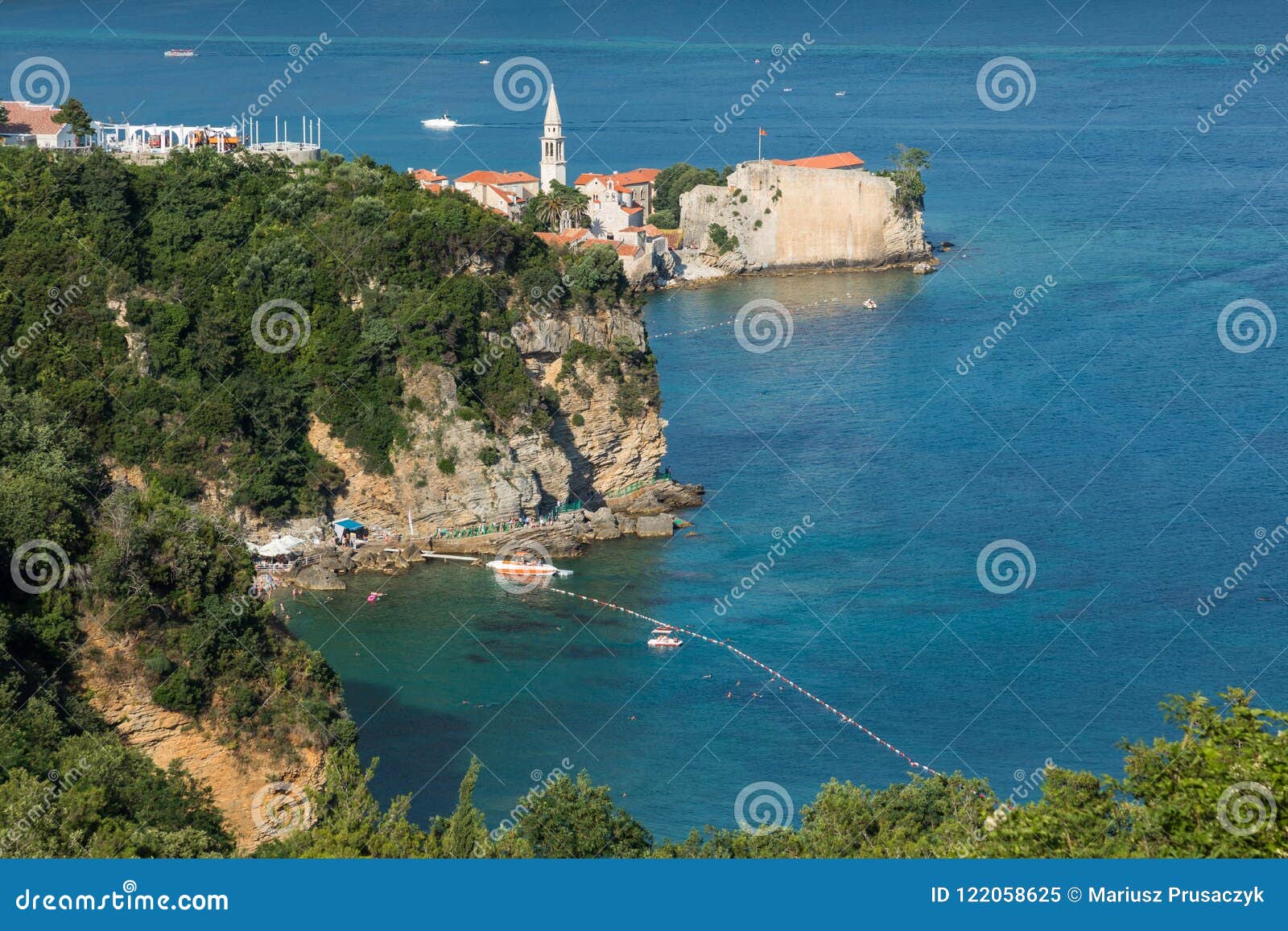 Panoramic View of the Budva Riviera from the Observation Deck of Stock ...