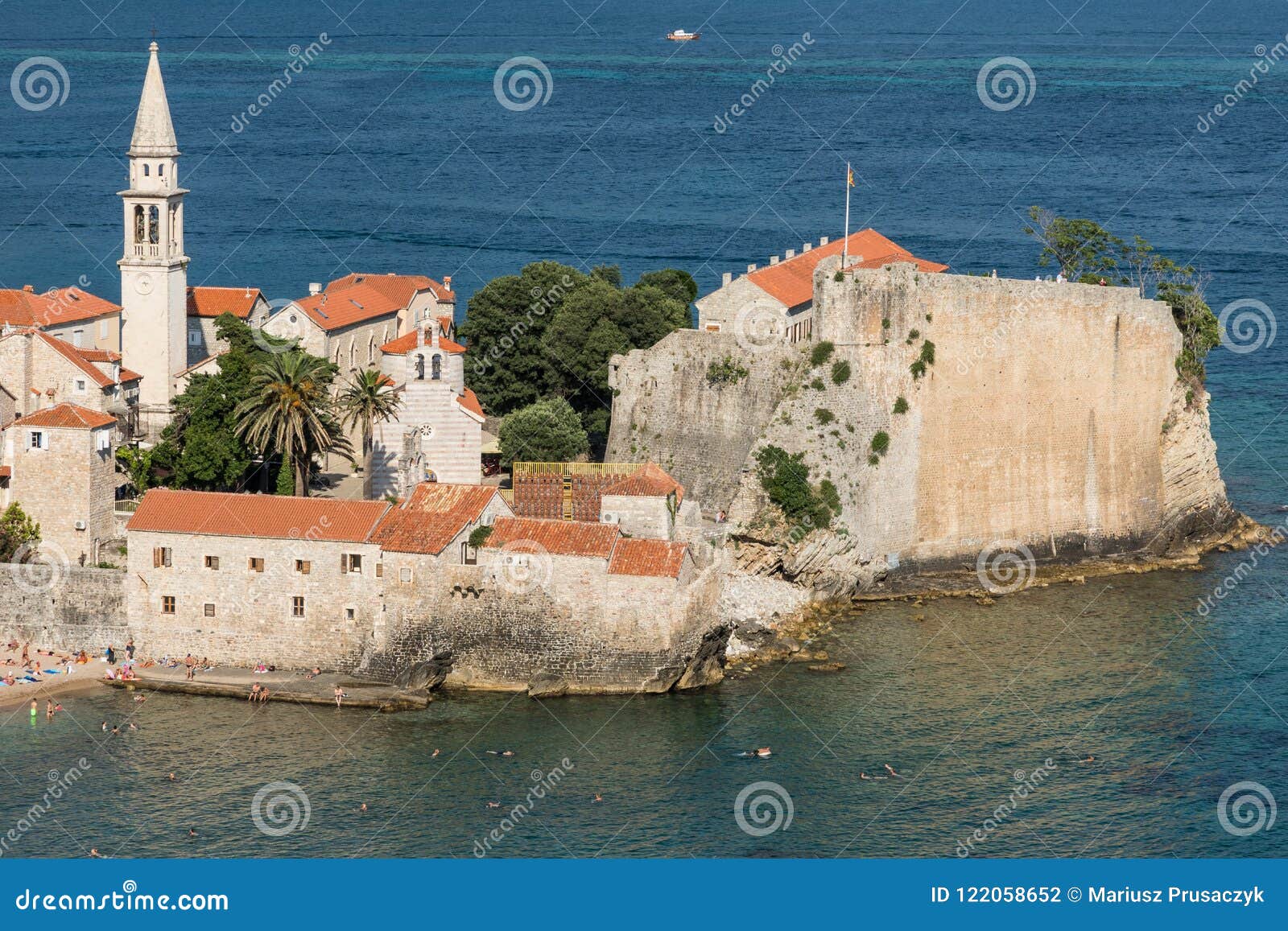 Panoramic View of the Budva Riviera from the Observation Deck of Stock ...