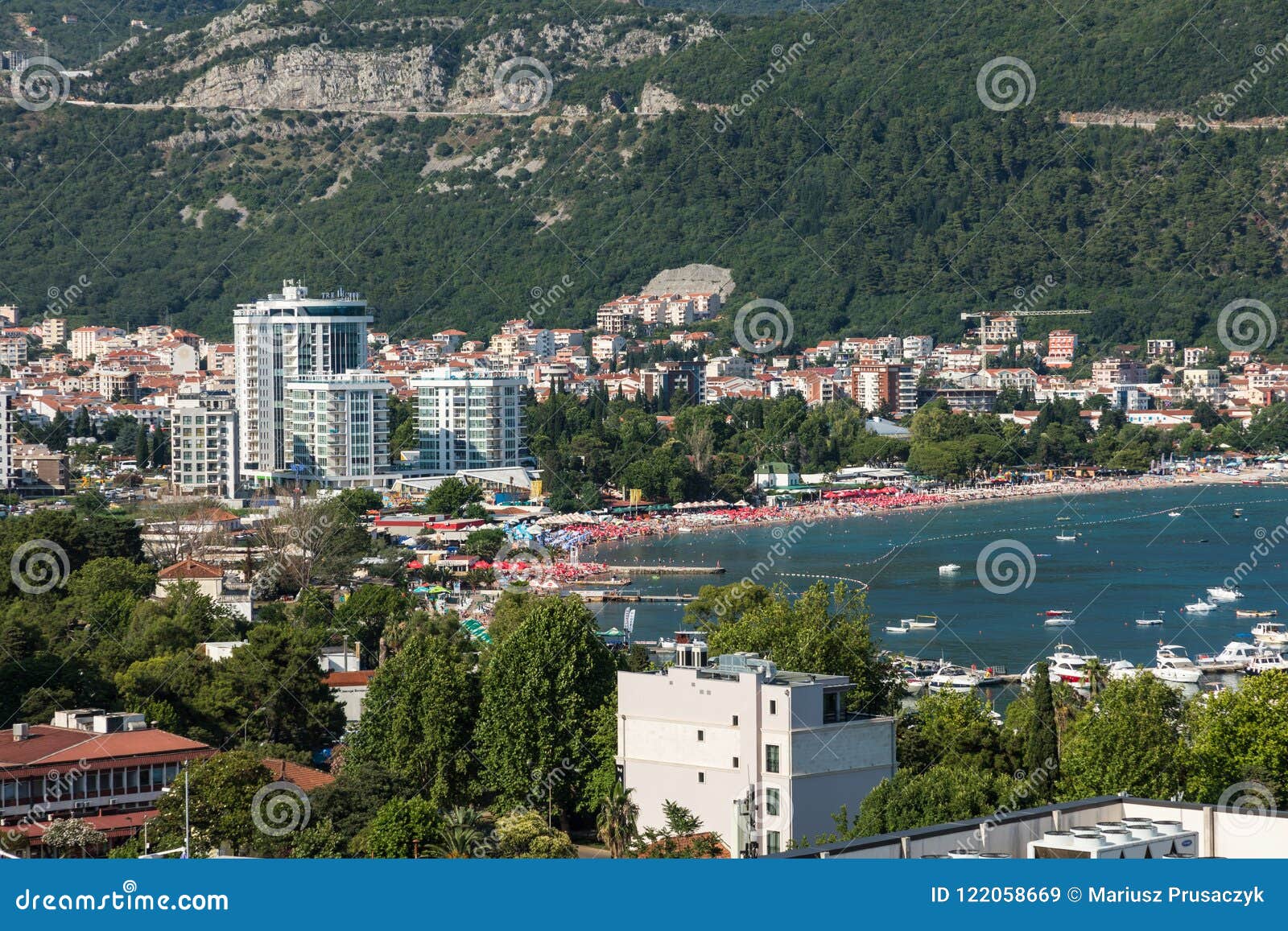 Panoramic View of the Budva Riviera from the Observation Deck of Stock ...