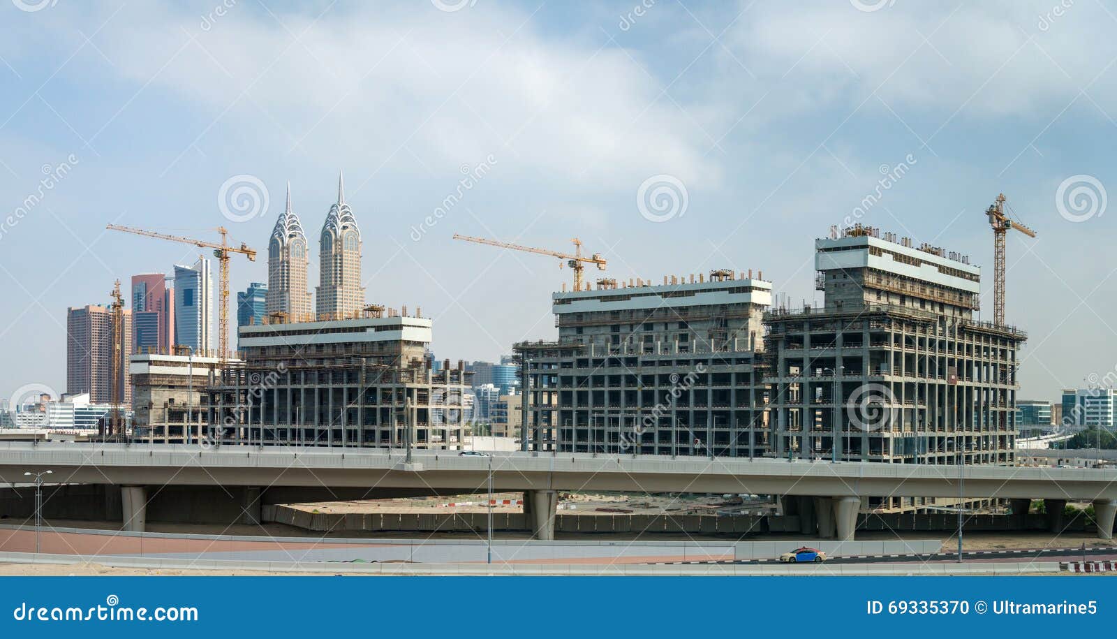 Panoramic View of Building Site Stock Photo - Image of urban, structure ...