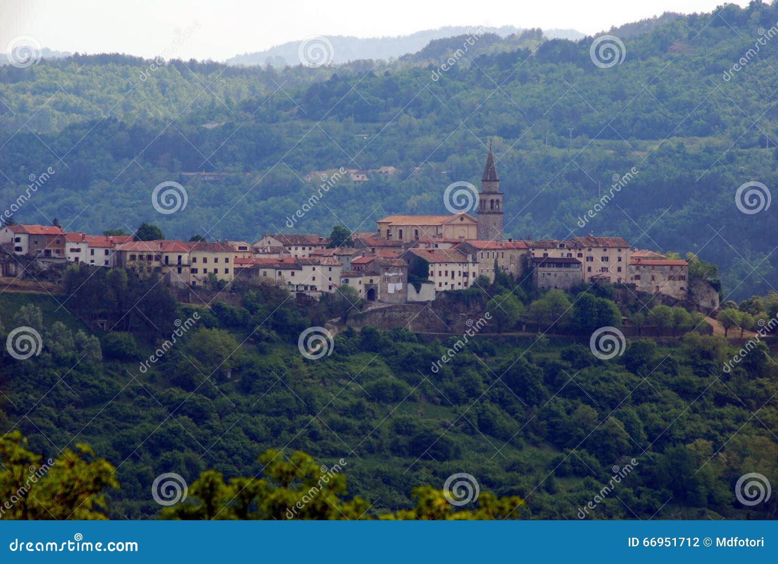 Panoramic View on Buzet,Croatia Stock Photo - Image of forest, ancient ...