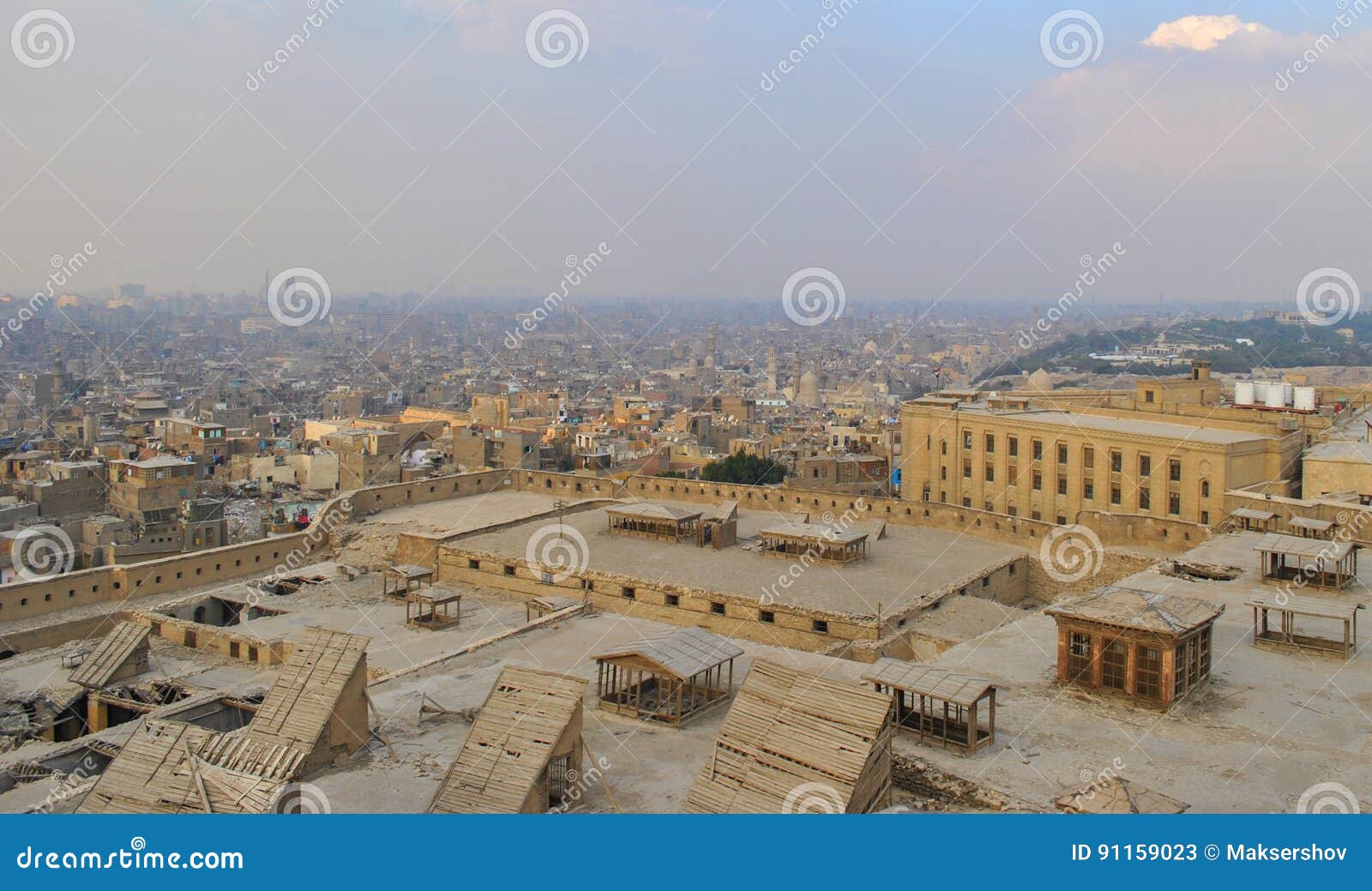 Panoramic View of Cairo from the Citadel, Egypt Stock Image - Image of ...