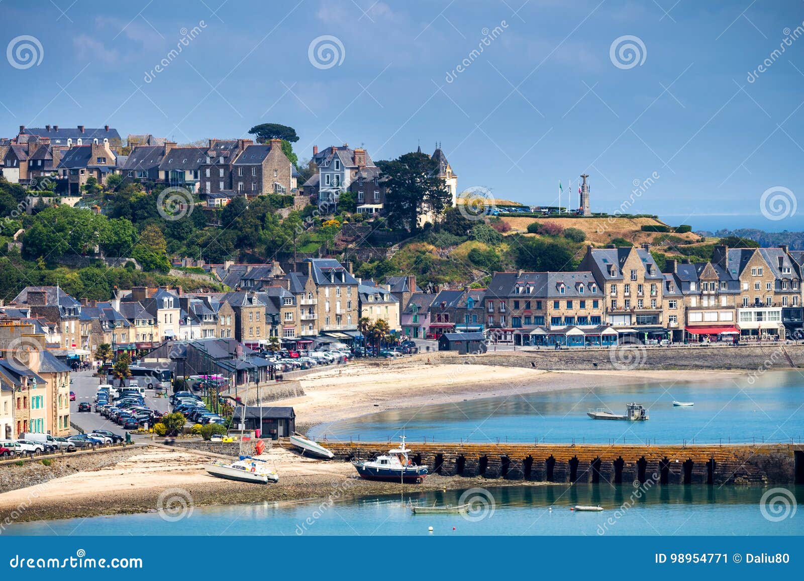 Panoramic View of Cancale, Located on the Coast of the Atlantic Stock ...