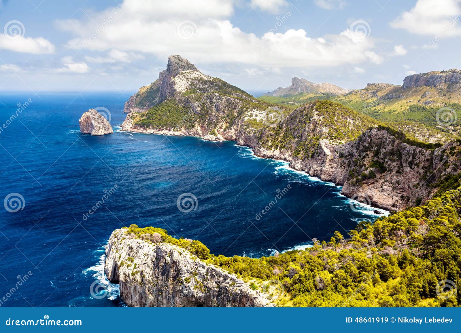 Panoramic View of Cape Formentor. Mallorca Stock Image - Image of high ...