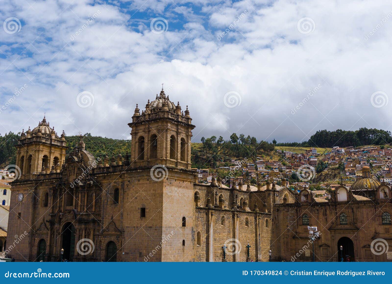 Panoramic View of the Central Square of Cusco in the Center of Cusco ...