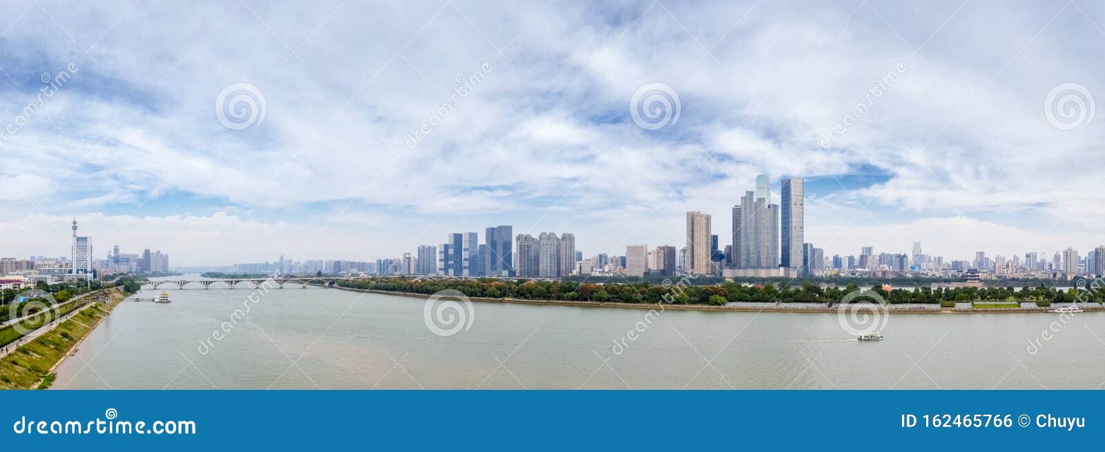 Panoramic View of Changsha Skyline in Cloudy Stock Photo - Image of ...