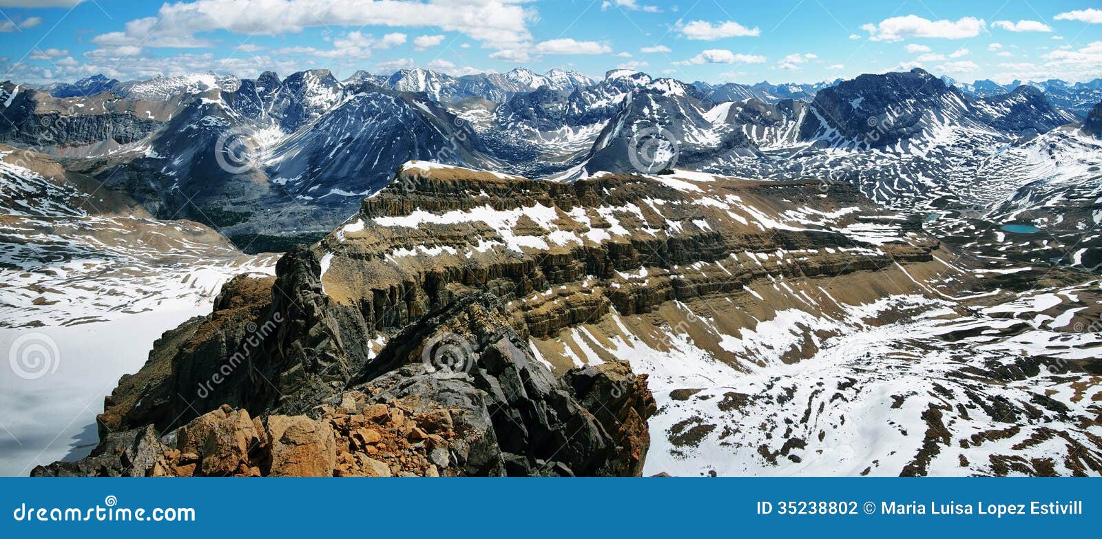 Panoramic View from Cirque Peak Stock Photo - Image of landscape ...