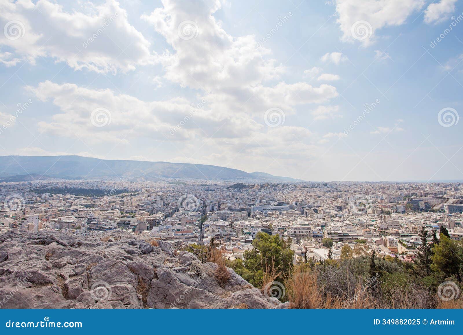 Panoramic View of the City of Athens, Greece Stock Image - Image of ...