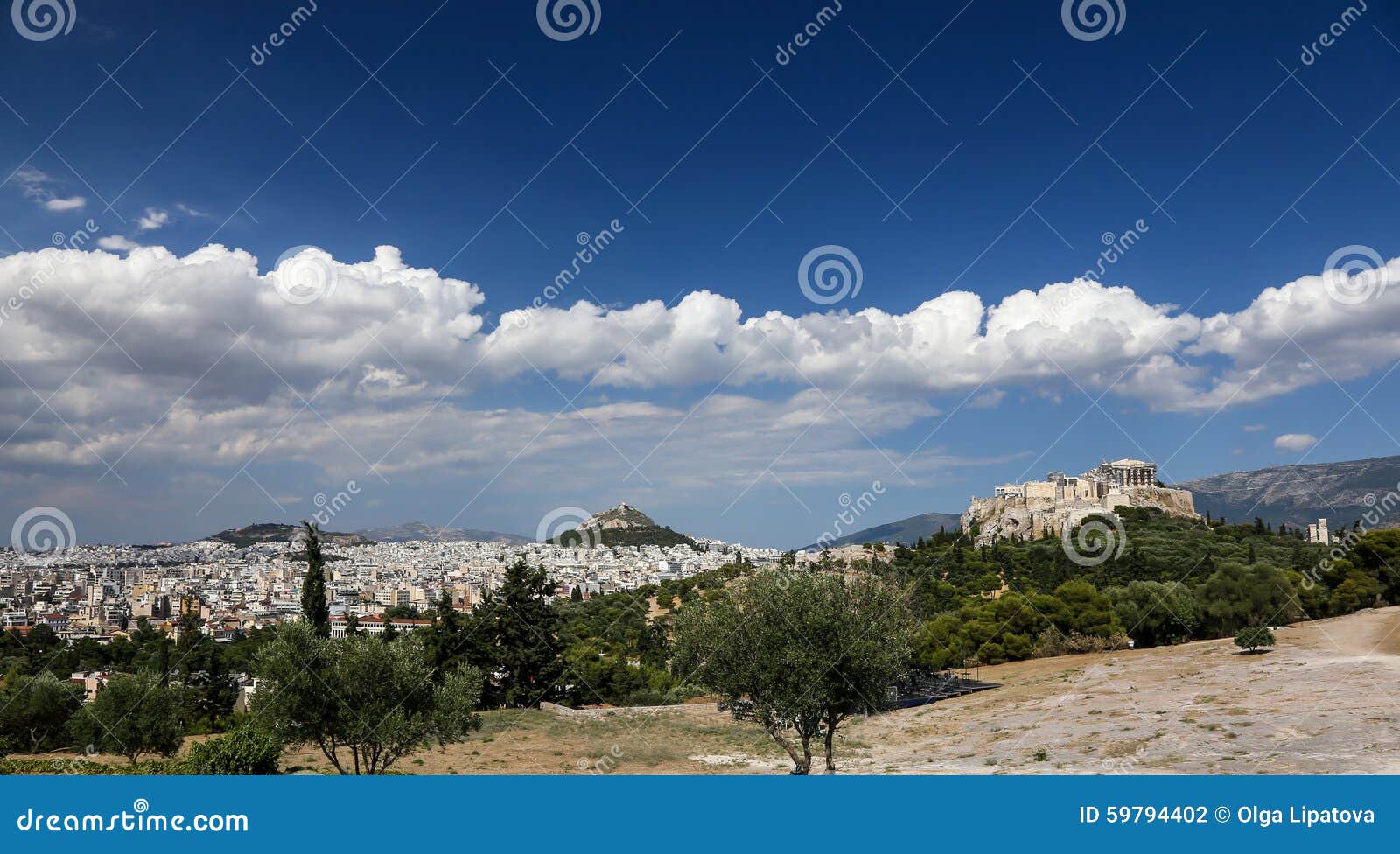 Panoramic View of the City of Athens, Greece Stock Photo - Image of ...