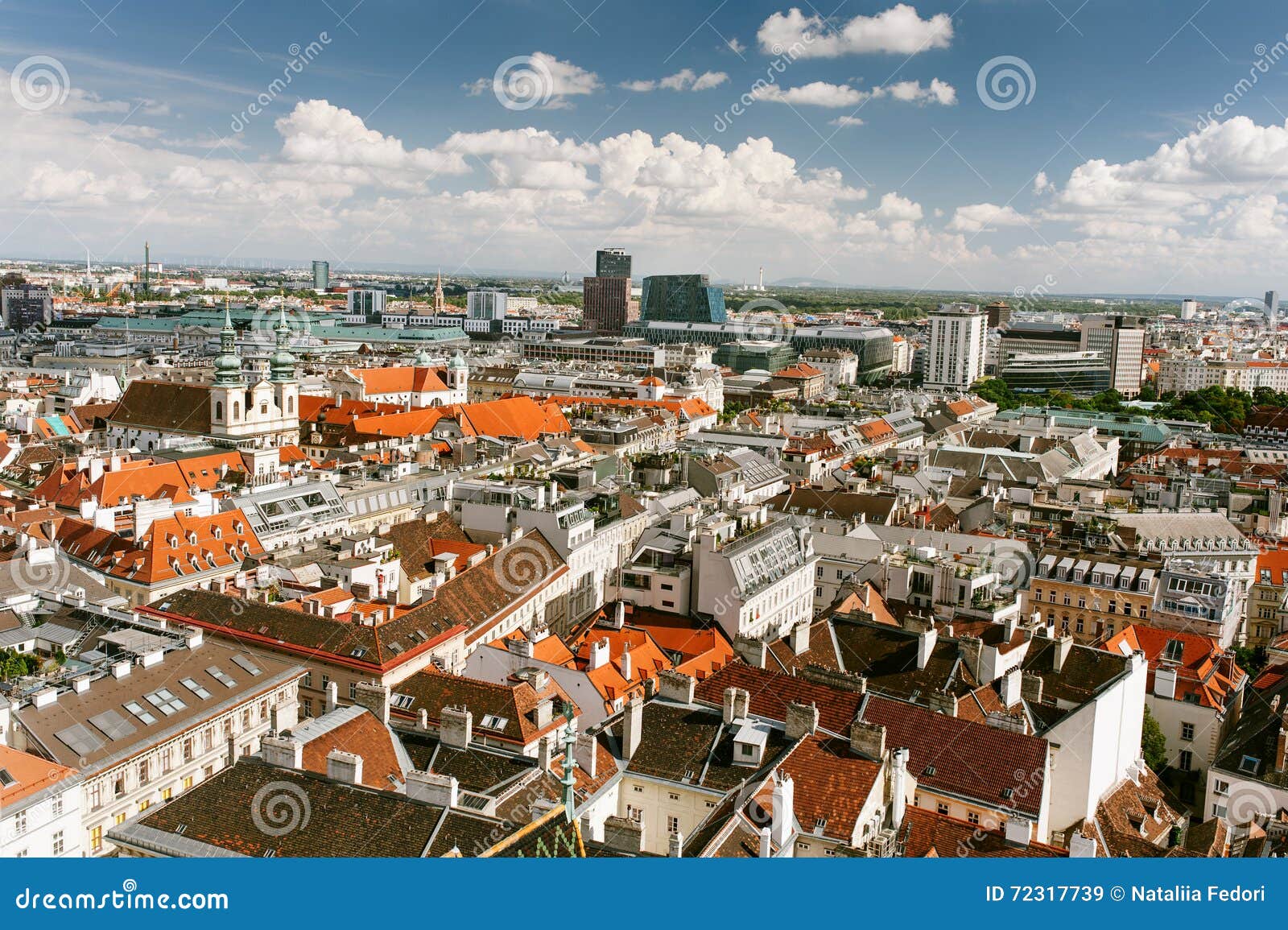 Panoramic View of City Center Vienna Editorial Stock Image - Image of ...
