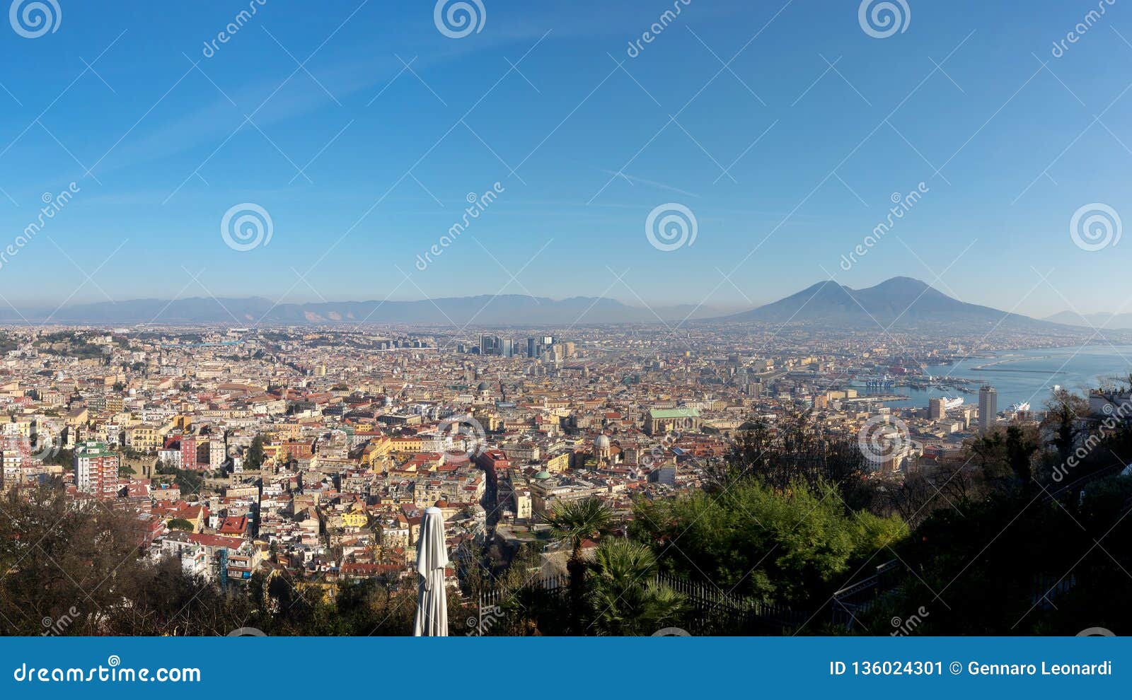 Panoramic View of the City of Naples, Day Light Stock Image - Image of ...