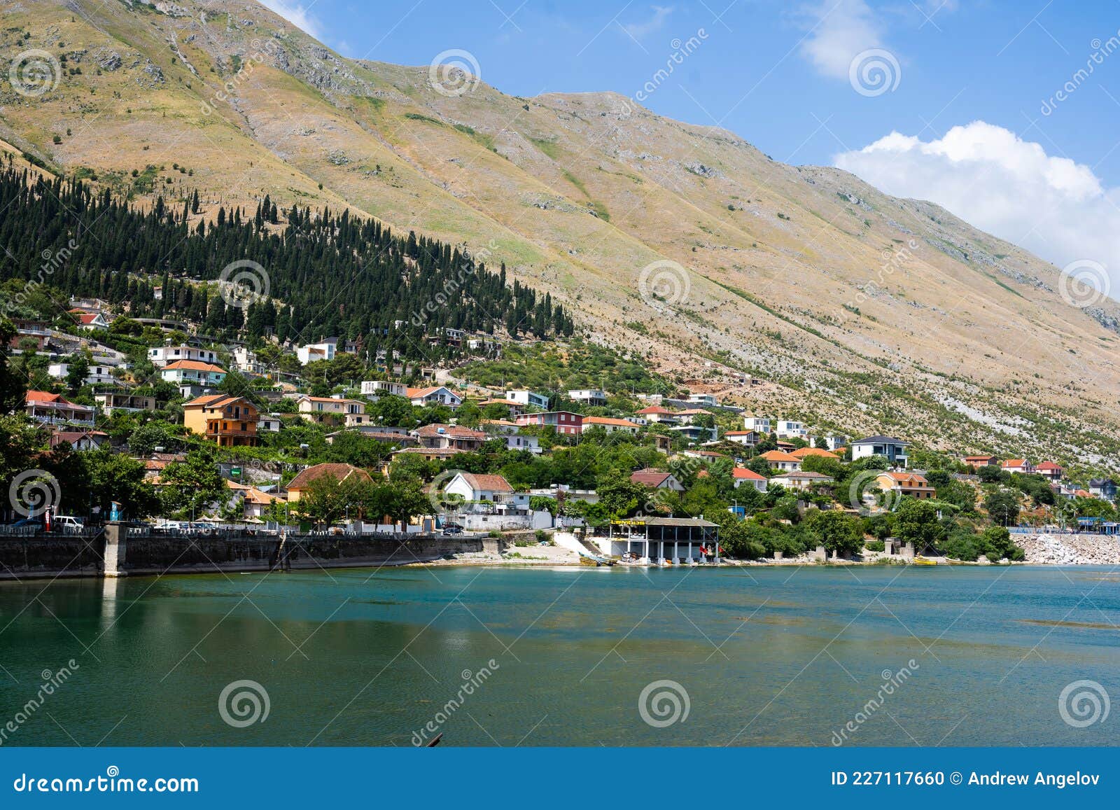 Panoramic View of the City of Shkoder and Lake Skadar, Albania Stock ...