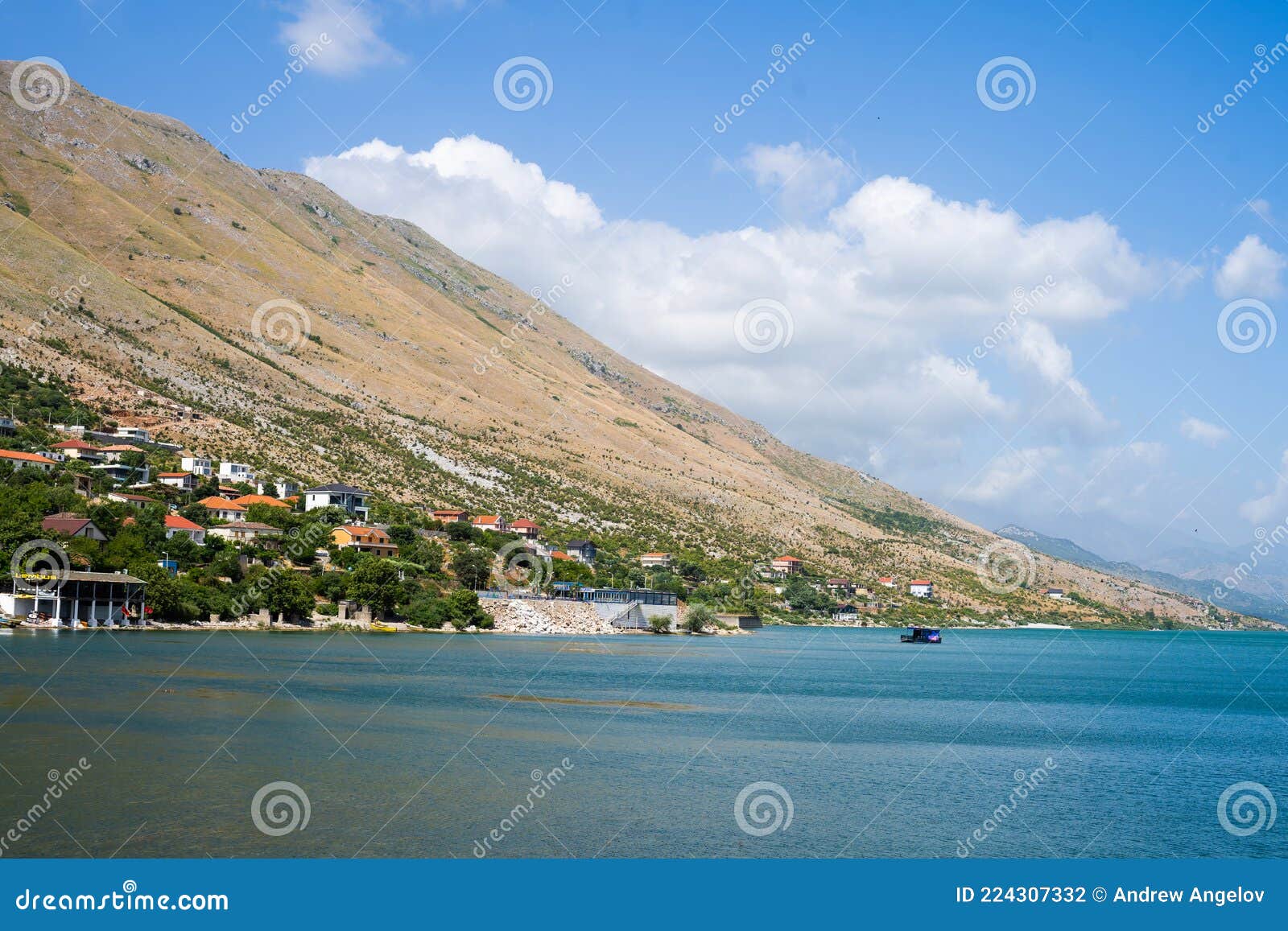 Panoramic View of the City of Shkoder and Lake Skadar, Albania Stock ...