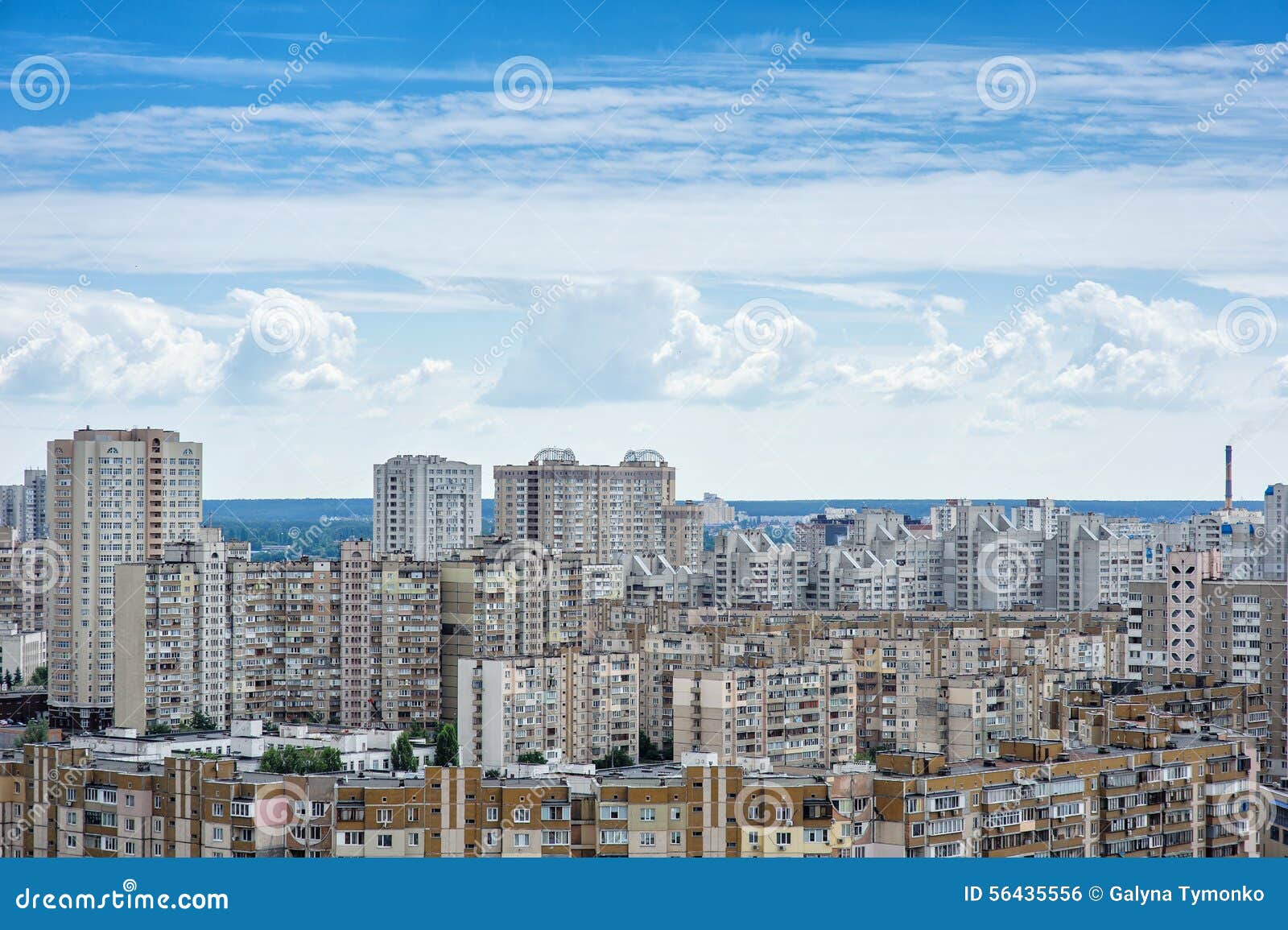 Panoramic view of city stock photo. Image of building - 56435556