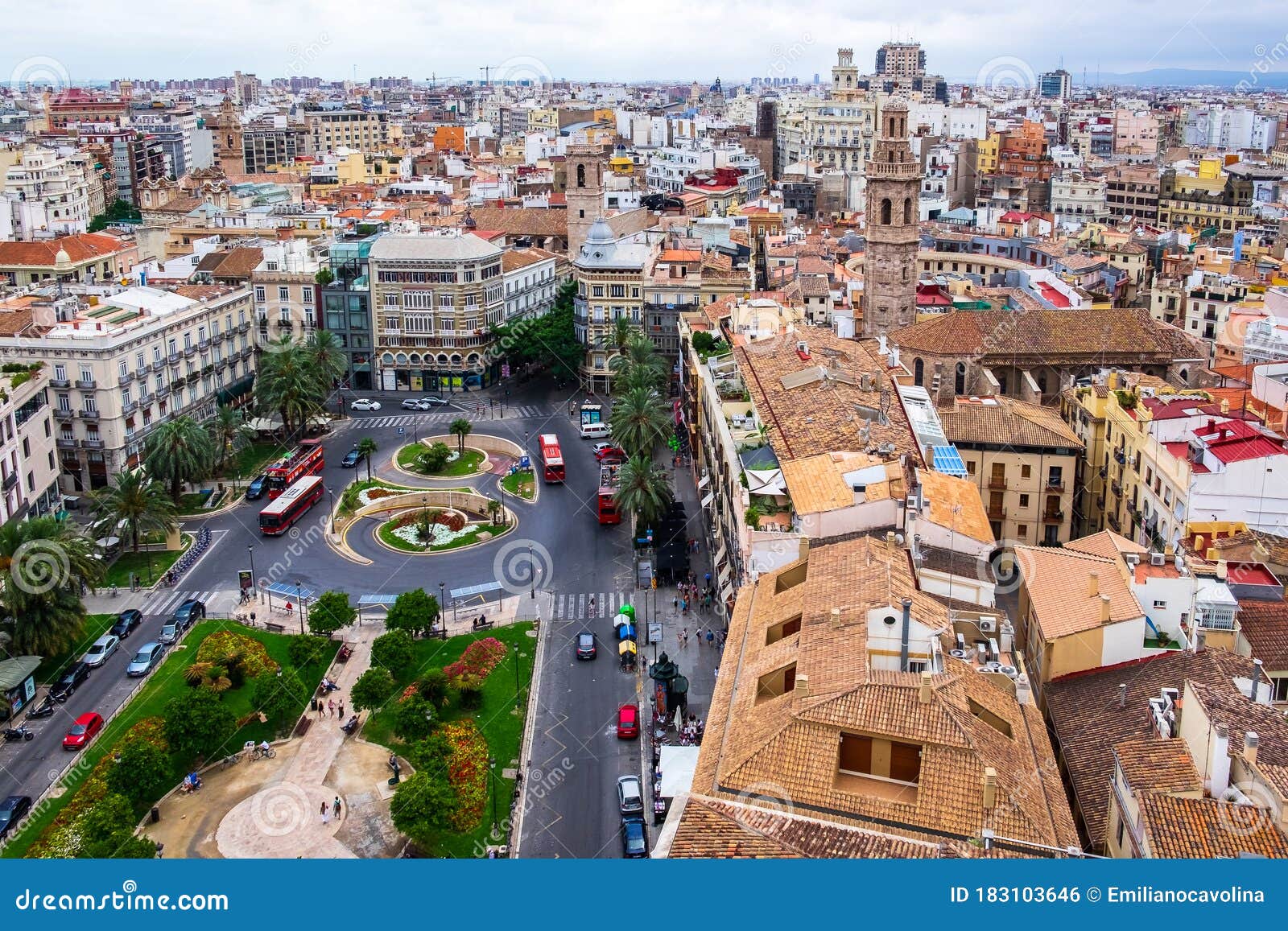 Panoramic View of the City of Valencia from the Tower of the Valencia ...
