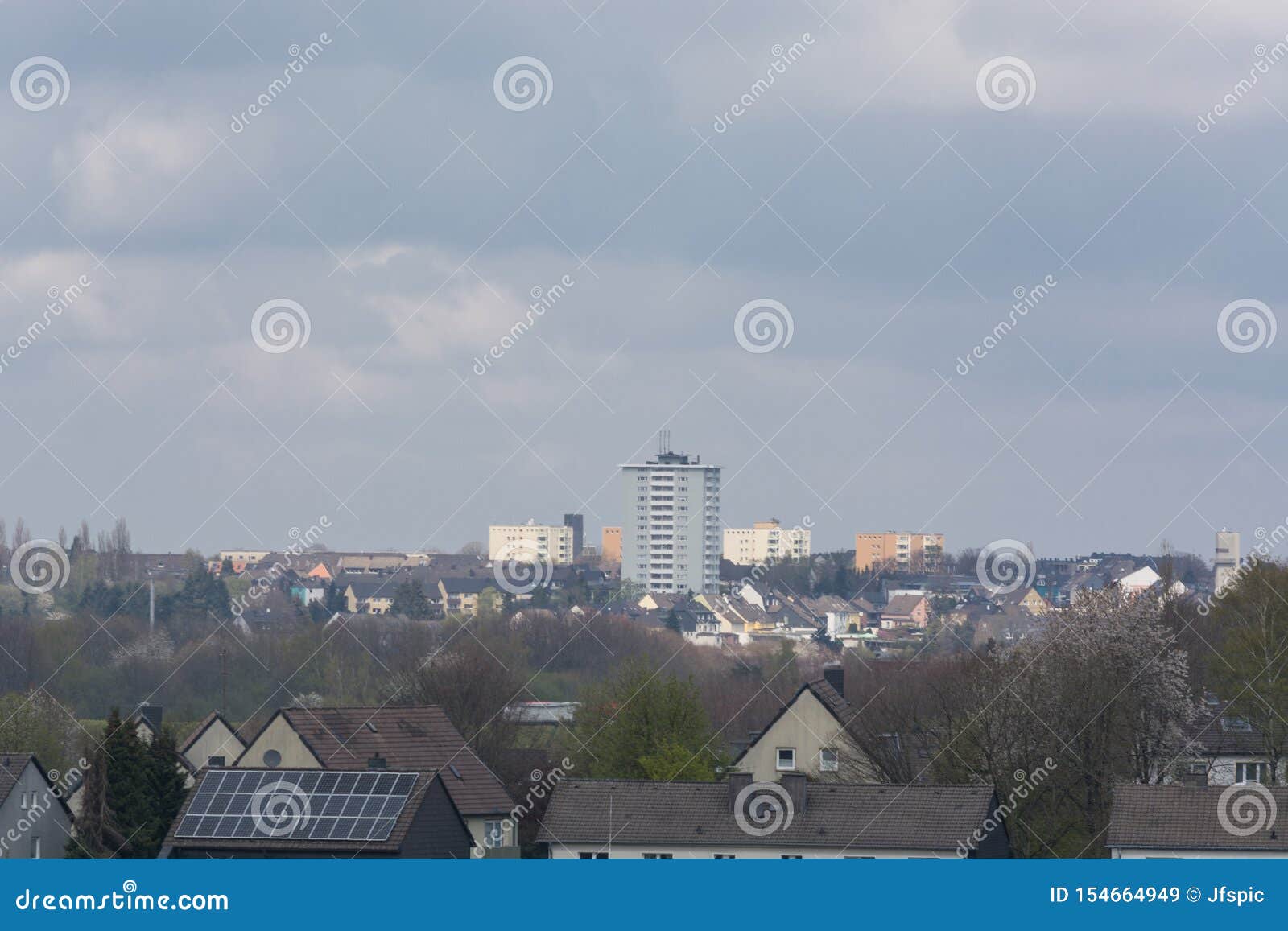 Panoramic View of the City of Velbert Stock Image - Image of east ...