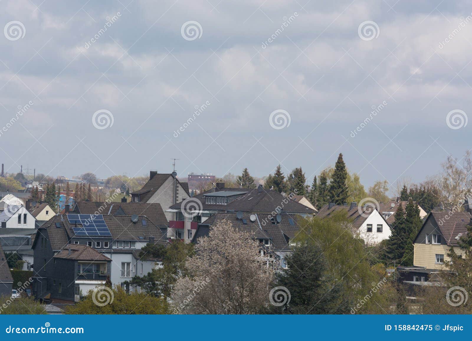 Panoramic View of the City of Velbert Stock Image - Image of center ...