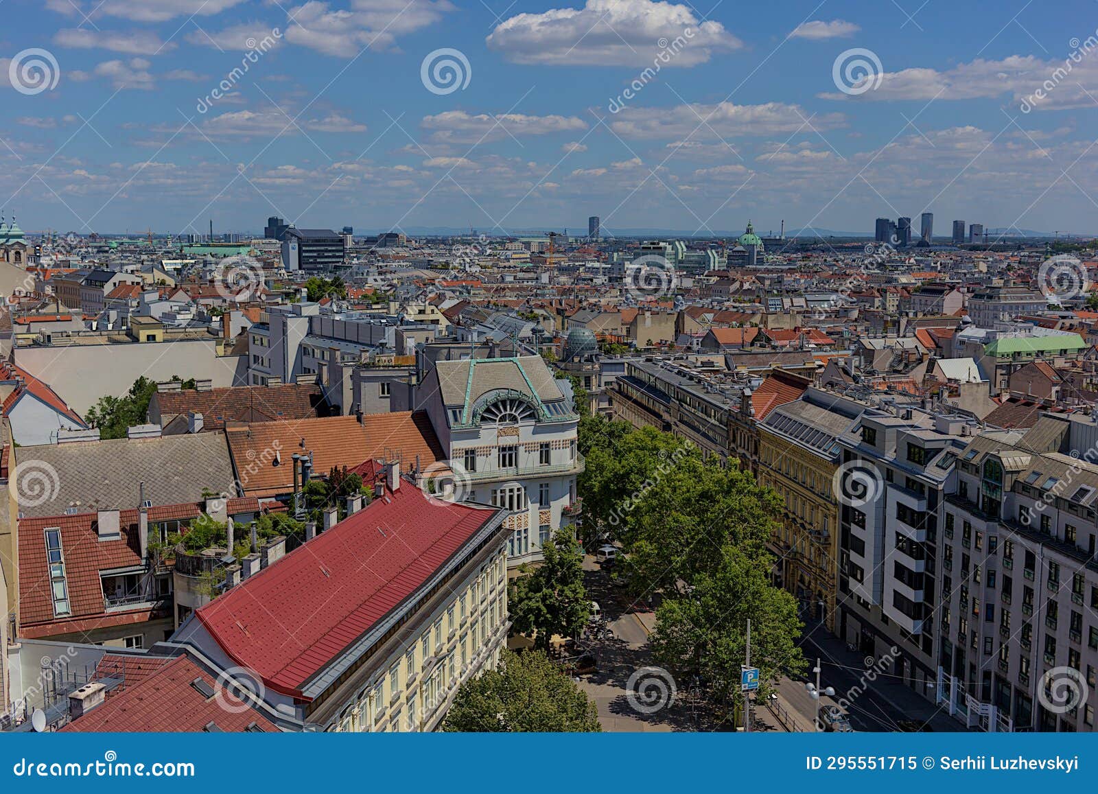 Panoramic View of the City of Vienna from the Haus Des Meeres ...